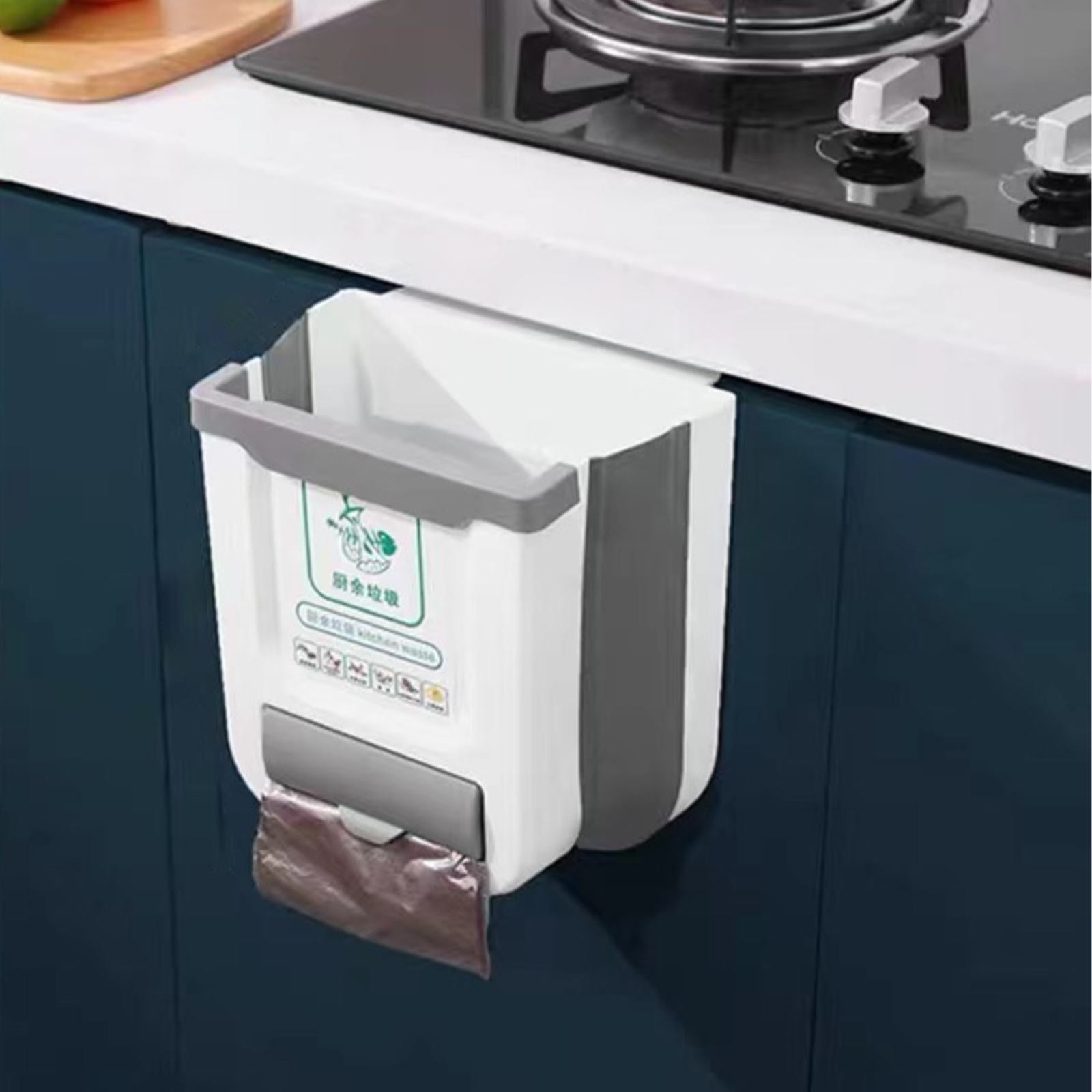 Clearance! Under $25 Folding Trash Can, Dusknt Wall Mounted Kitchen ...