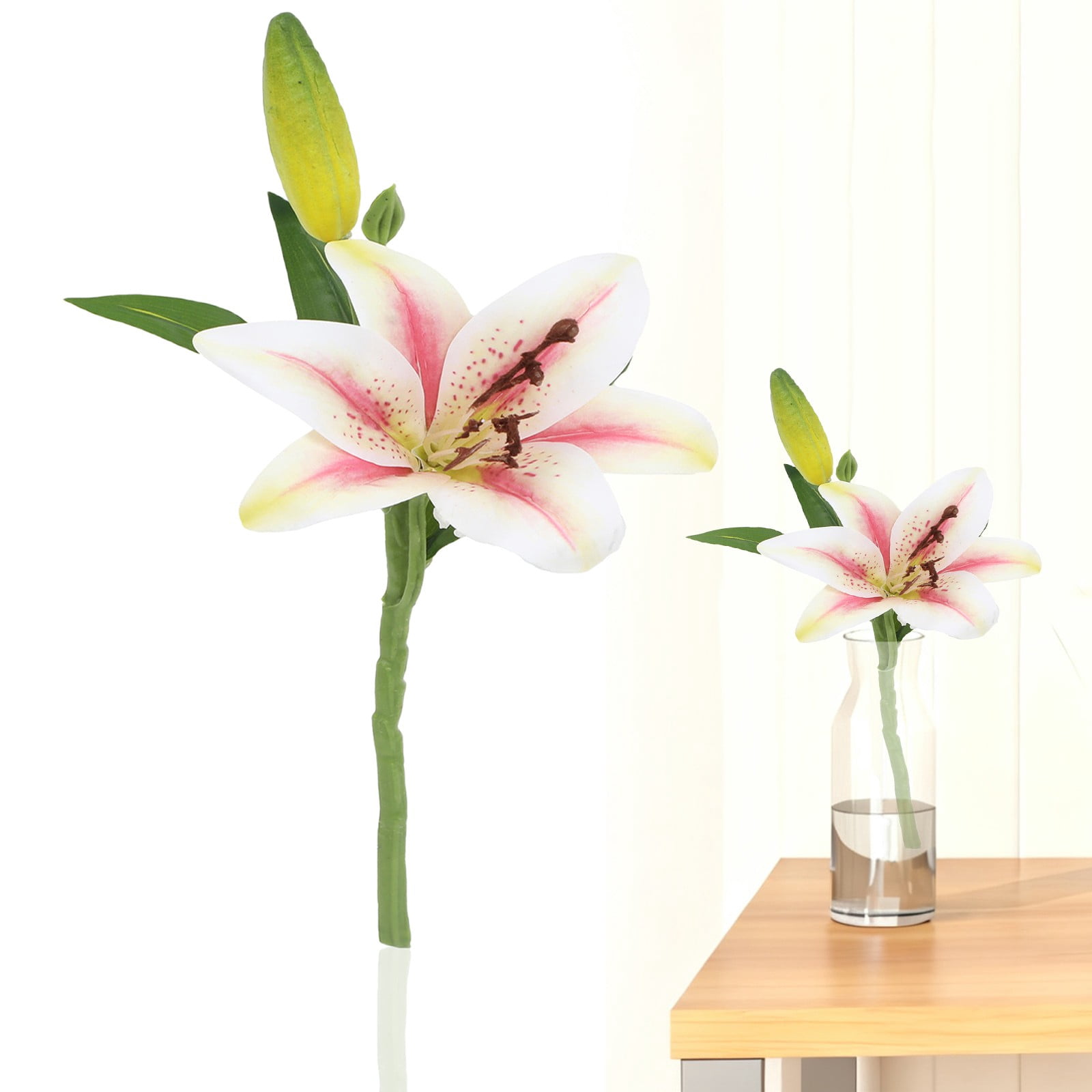 Clearance Under $3 Artificial Lily Stem Single Stem Lily For Living ...