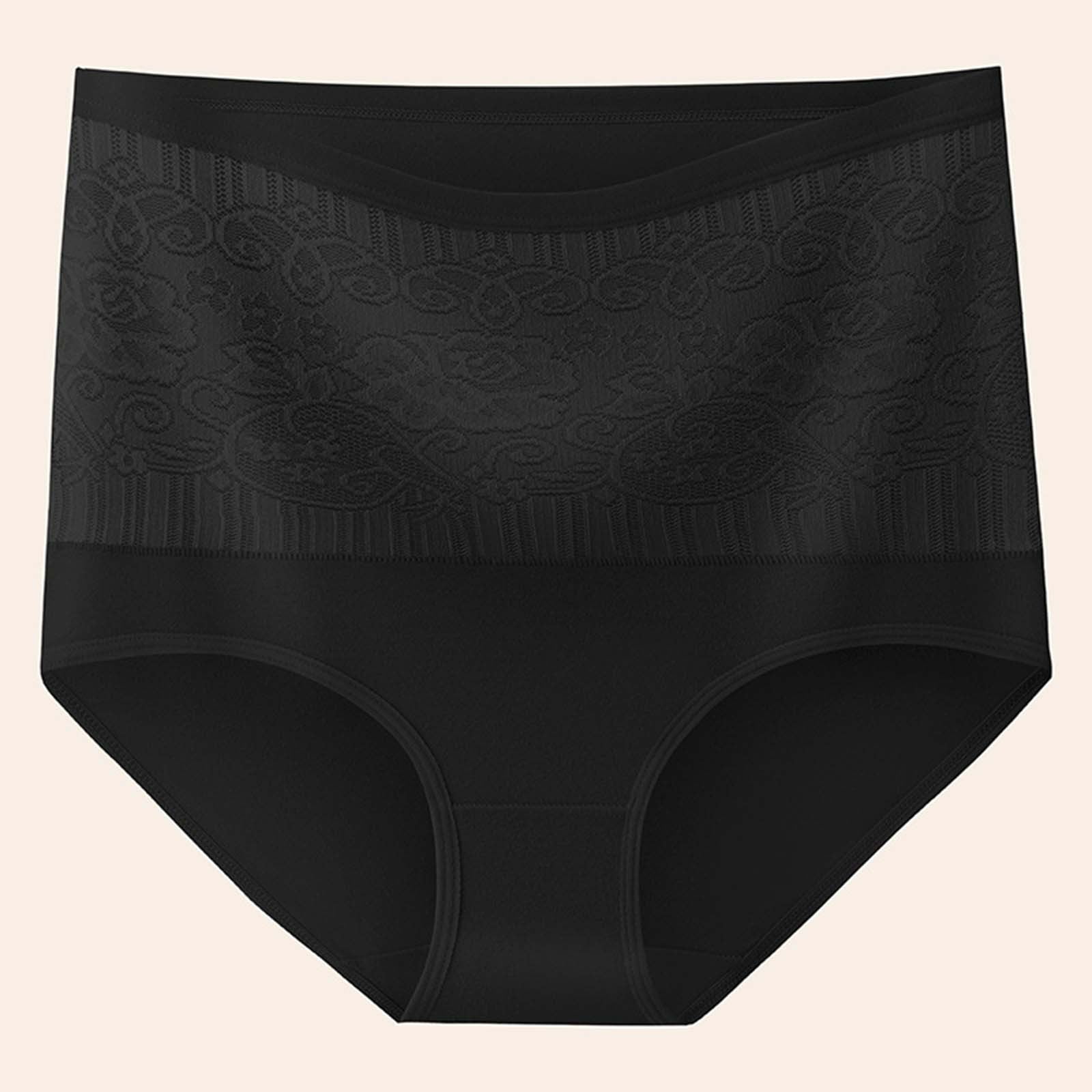 Joau Women's High Waisted Cotton Underwear Full Coverage Briefs Soft ...