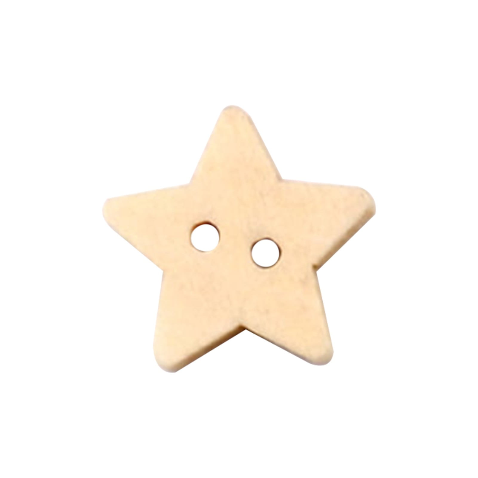 Clearance Under 5$ 100Pc Wooden Cartoon Five-Pointed Star Buttons ...