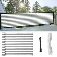 SUNNY GUARD 3'x16' Dark Gray Privacy Screen for Balcony, Patio, Deck ...