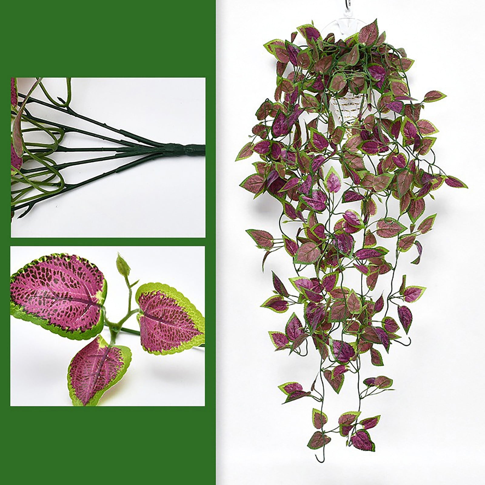 Clearance Under $5 Boovnll Hanging Plant, Artificial Lifelike Ivy ...