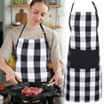 Clearance Under $5 Check Chef Apron Plaid Apron Neckline And Belted ...