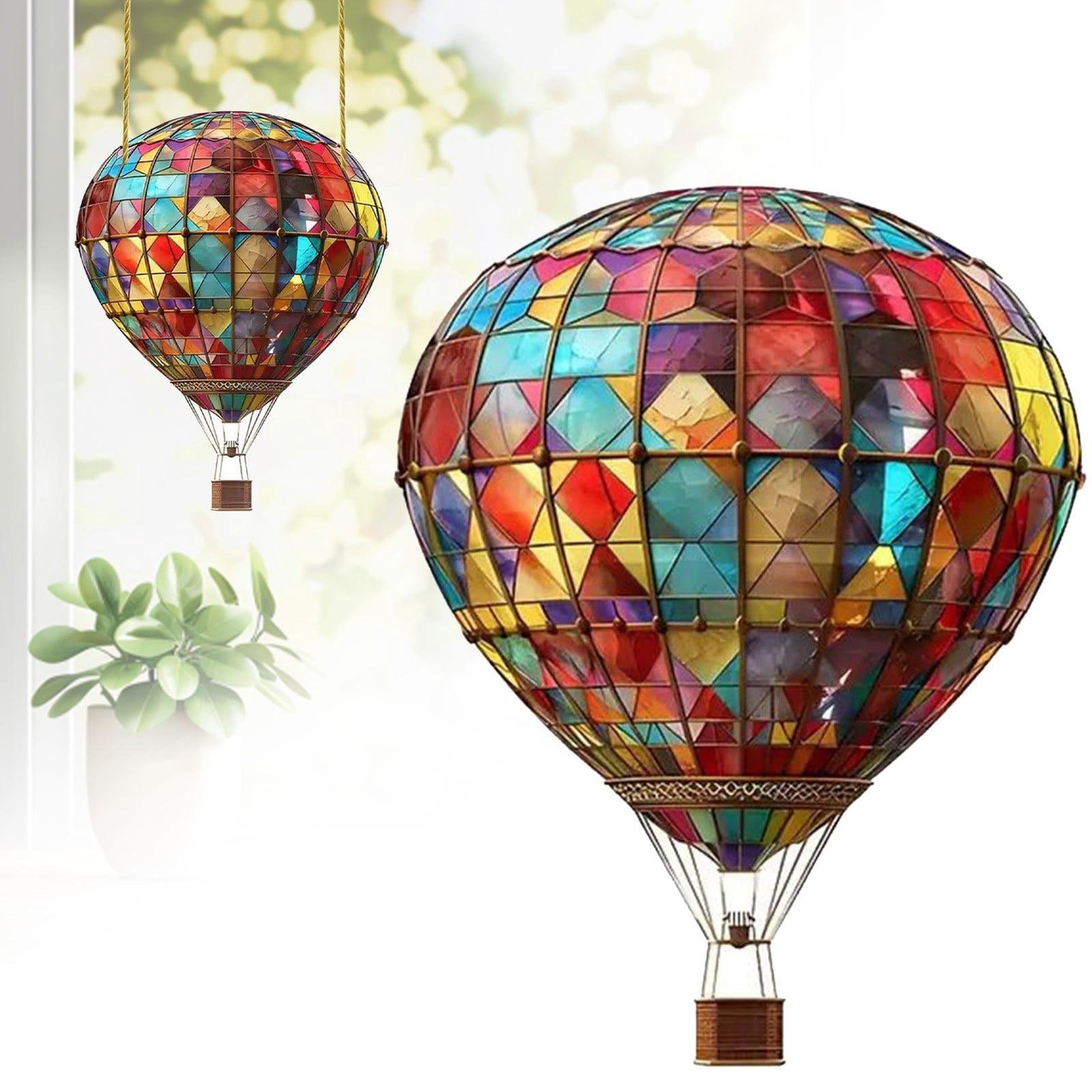 Clearance Under $5 Hot Air Balloon with Flickering Flame Light Outdoor ...