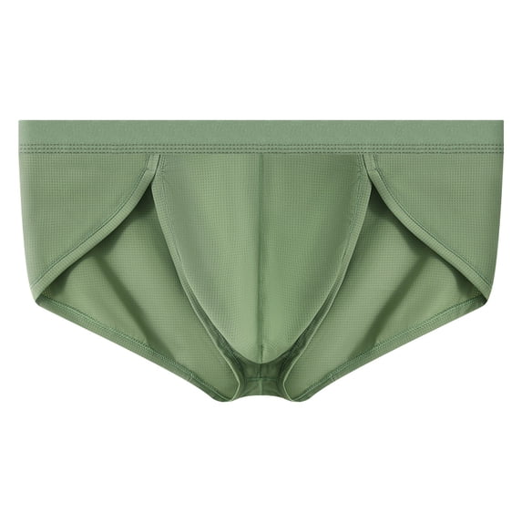 Miqool Men's Ice Silk Mesh Breathable Briefs Low Rise Bulge Pouch ...