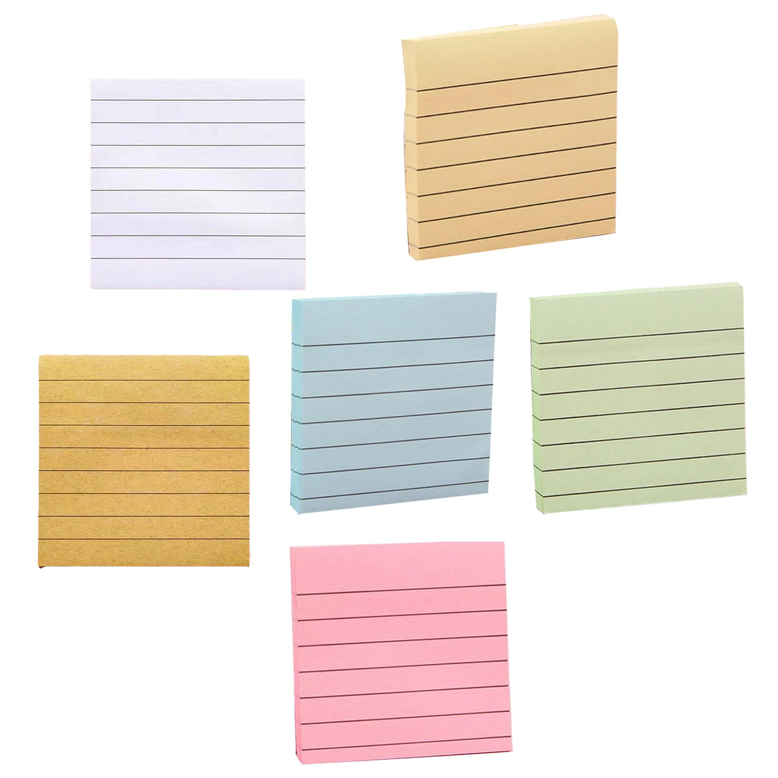 Clearance Under 5$ Office Color Horizontal Sticky Notes Mixed Color 6Pc ...