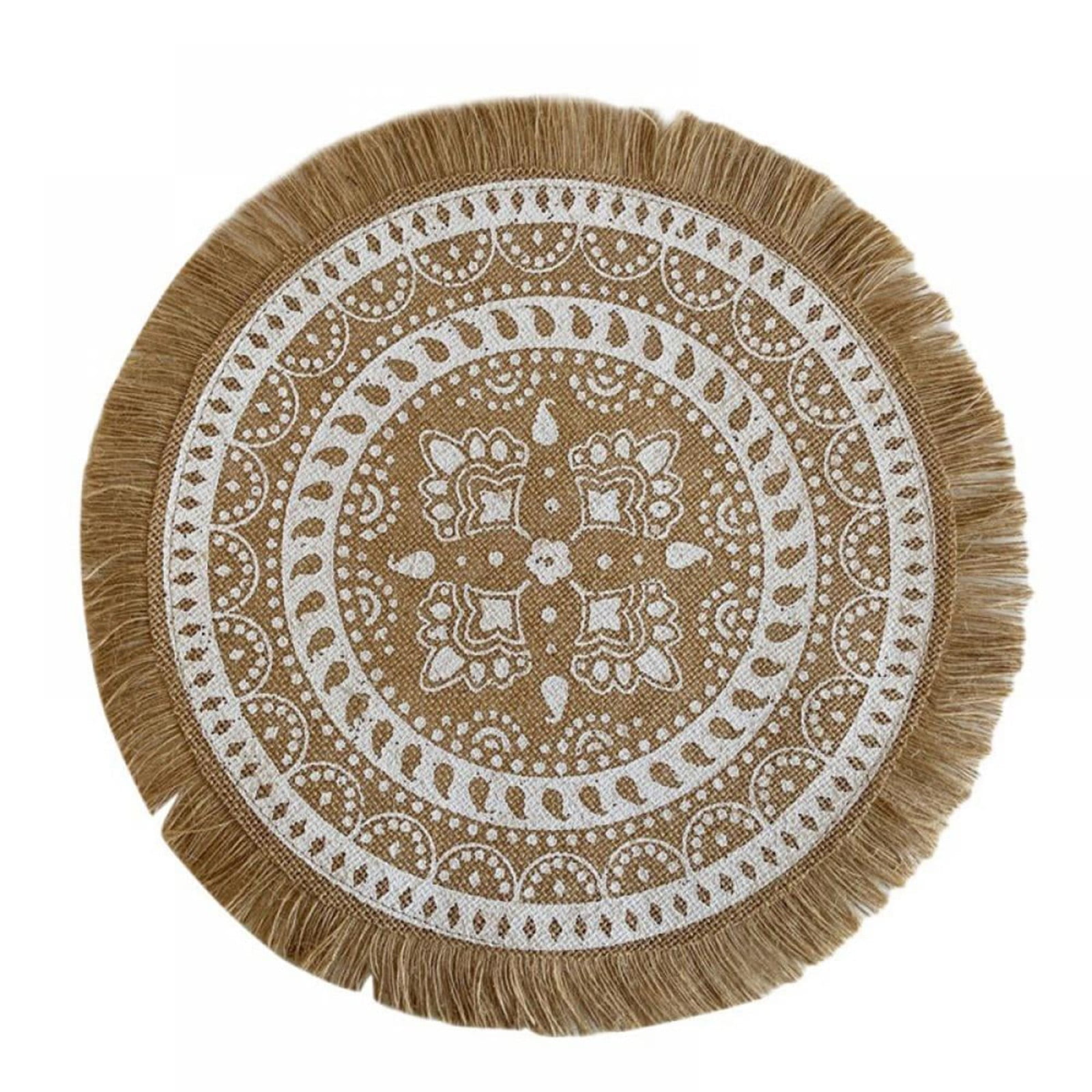 Clearance Under 5$ Round Woven Dining Mat, Dienrx Boho Round Placemat ...