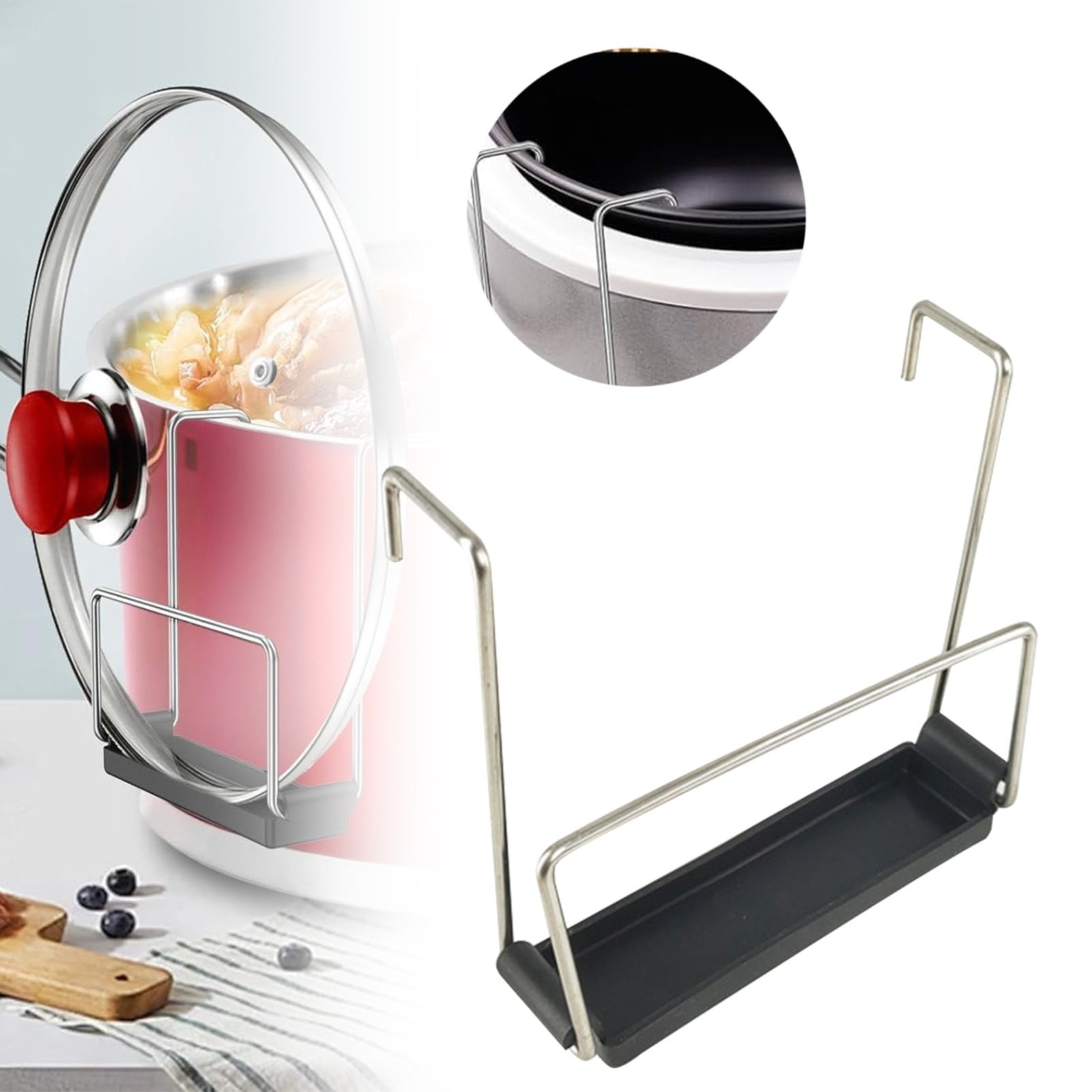 Stainless Steel Slow Cooker Lid Holder, Kitchen Slow Cooker Lid Rack ...
