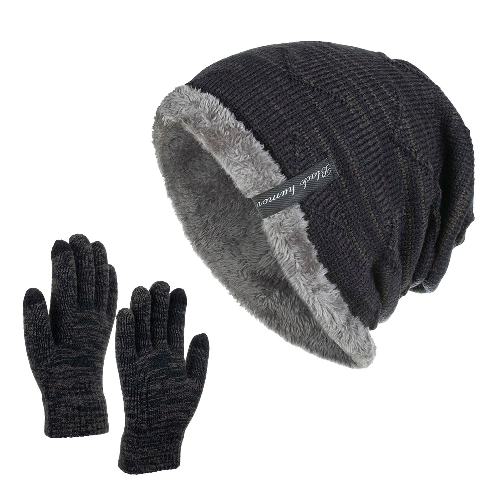 Uooqdmx Gloves and Hat Sets Gloves for Cold Weather Winter Hats Women ...