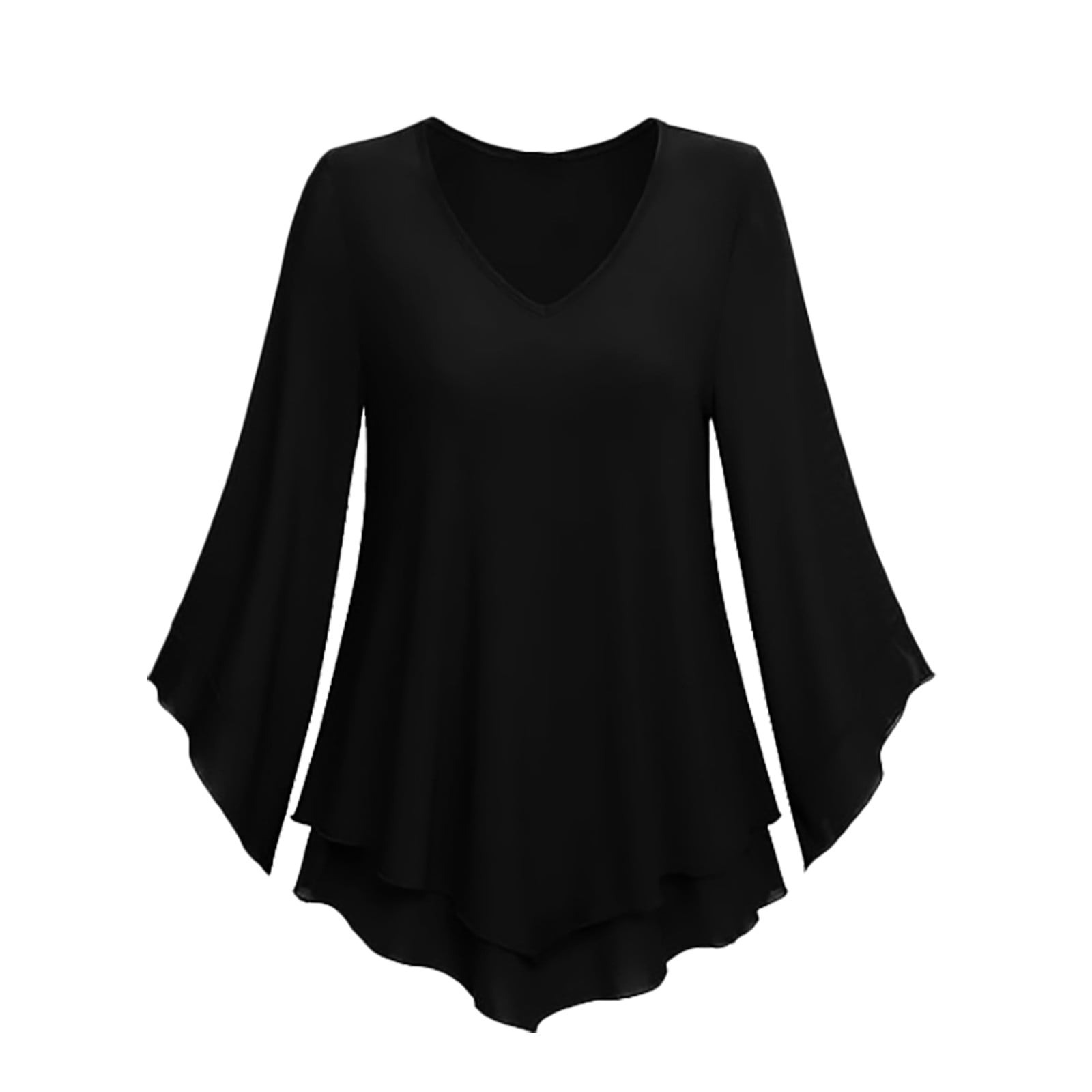 Uooqdmx Peplum Tops for Women, Chiffon Blouses for Women, Flowy Tops ...