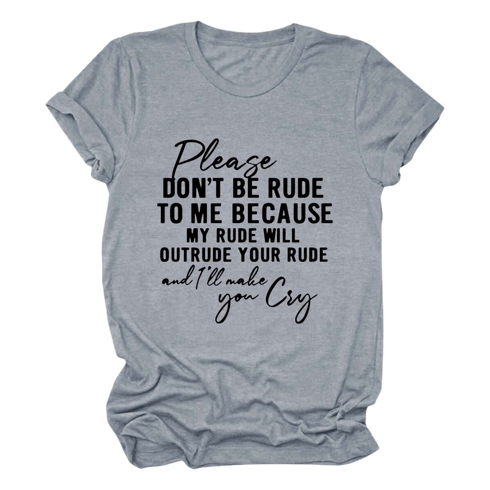Uooqdmx Plus Size Tops for Women Short Sleeve Shirts for Women Funny ...