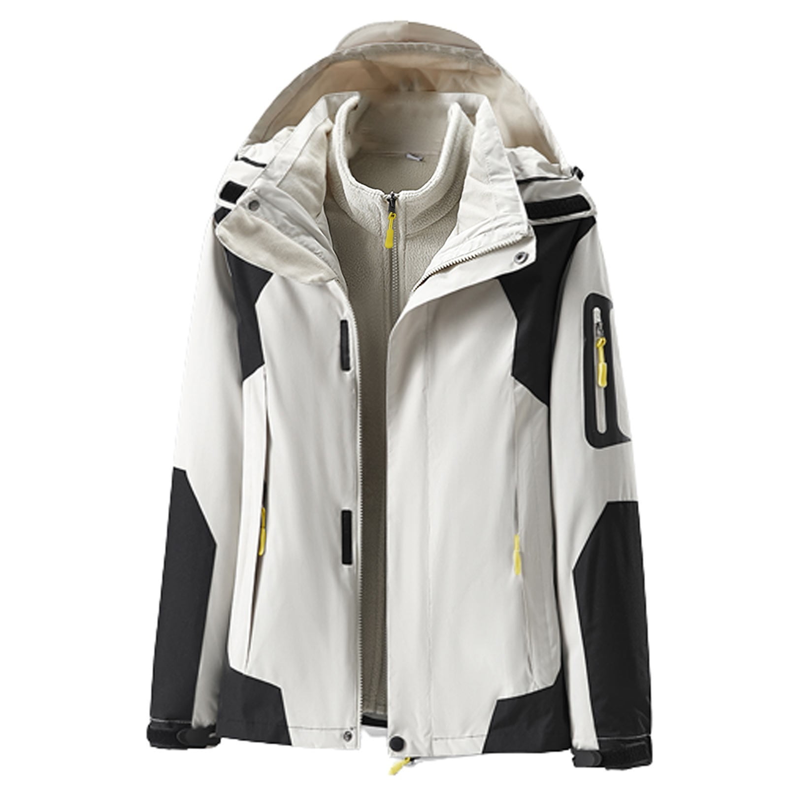 Uooqdmx Rain Jacket Women Workout Jackets for Woman Solid Contrast ...