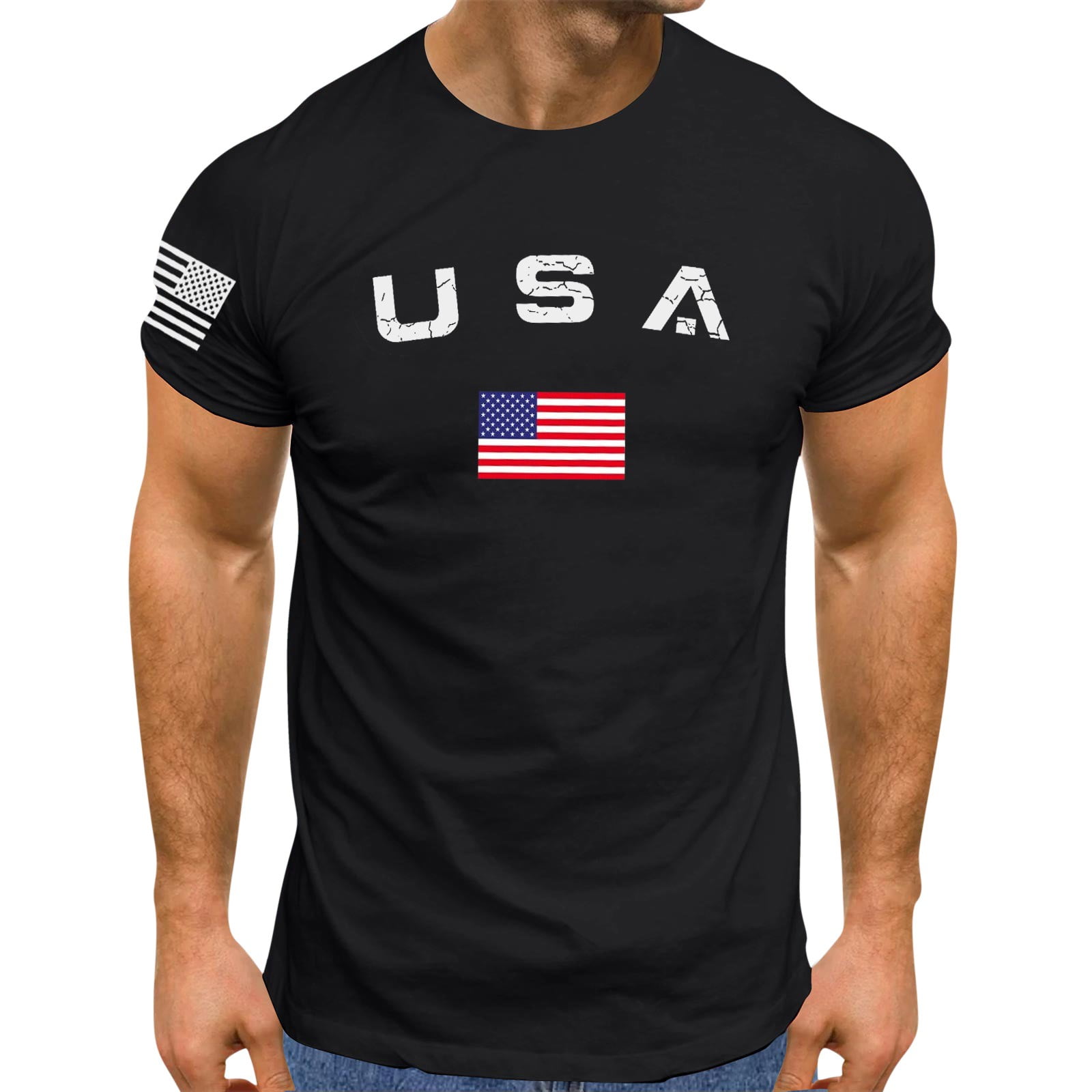 Clearance!Uooqdmx Shirts for Men Oversized Tshirts for Men Independence ...
