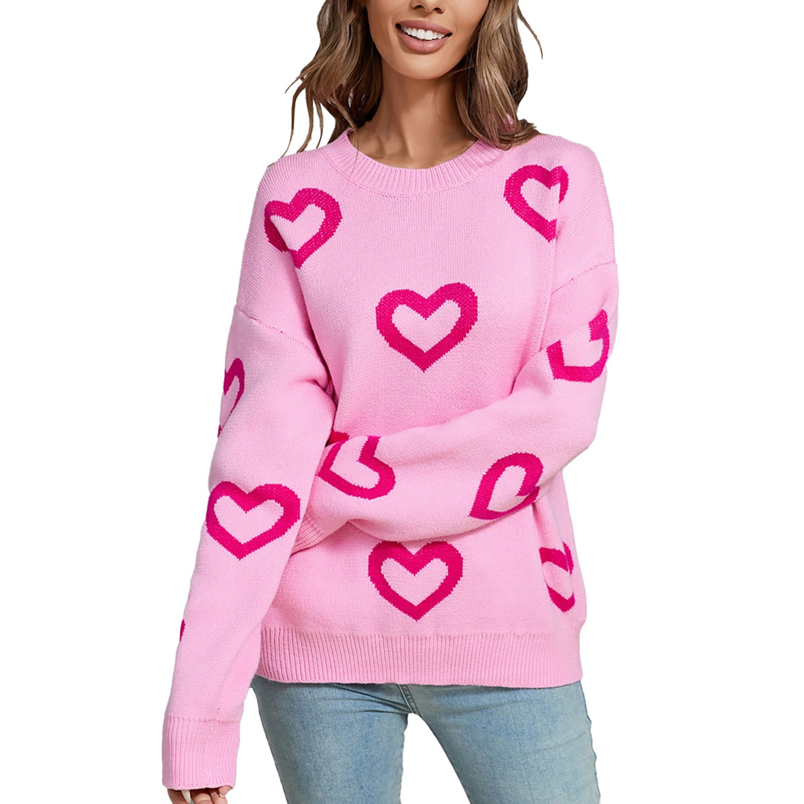 Clearance!Uooqdmx Valentines Day Sweaters for Women Oversized Sweaters ...
