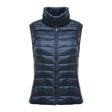 J. METHOD Women’s Quilted Vest Reversible Lightweight Sleeveless Full ...
