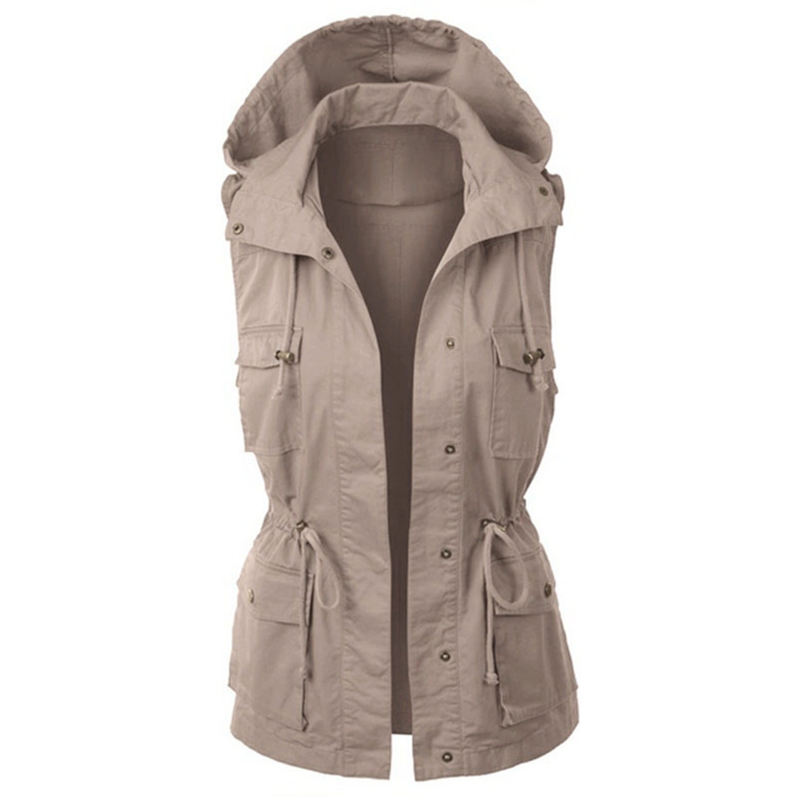 Uooqdmx Womens Vests Outerwear Winter Coats for Women Hooded Vest ...