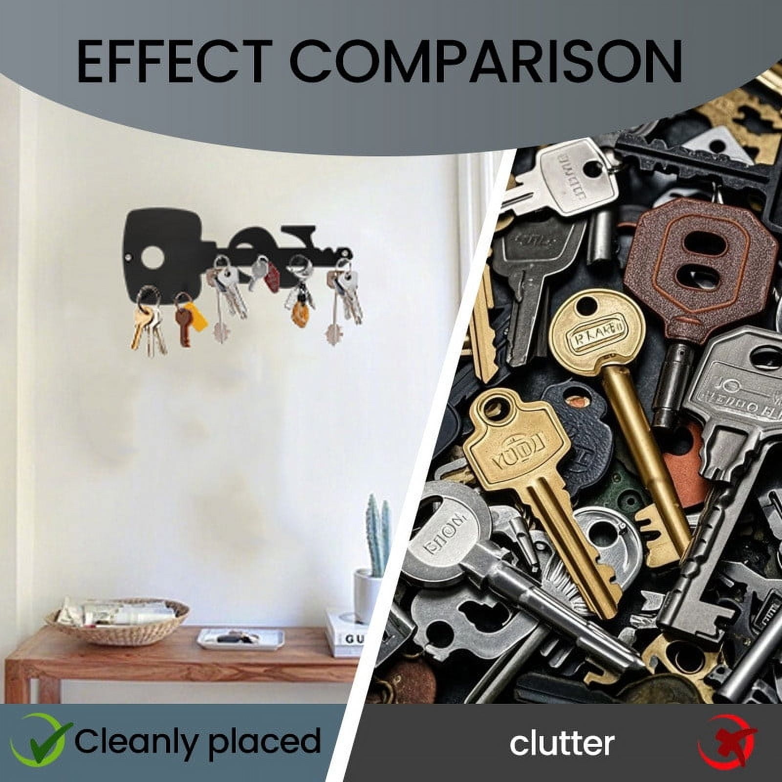 Clearance! Upgraded Key Holder Wall Mounted, Key Hooks for Wall ...