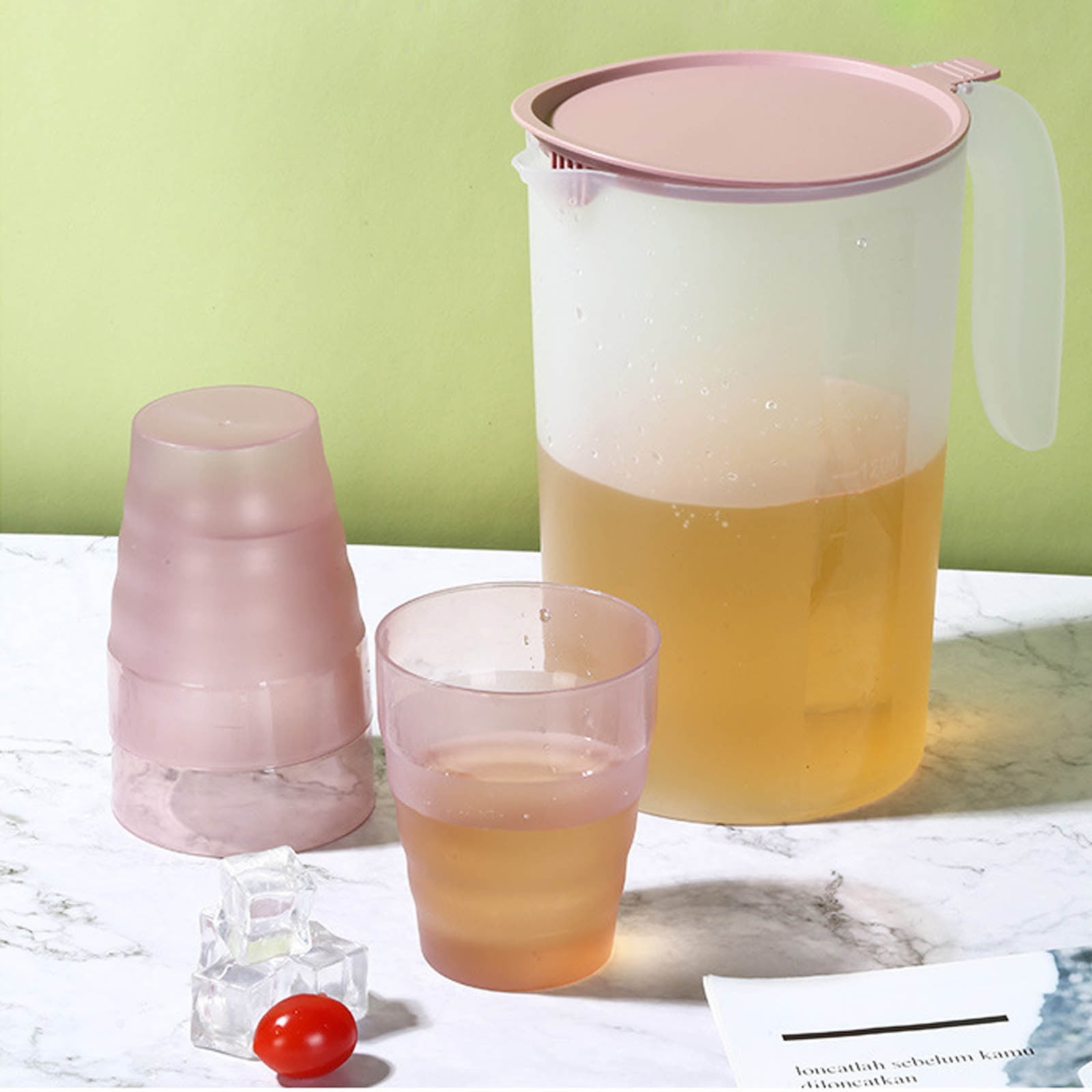 Clearance! Upgraded Plastic Pitcher with Lid Clear Ice Tea Pitcher ...