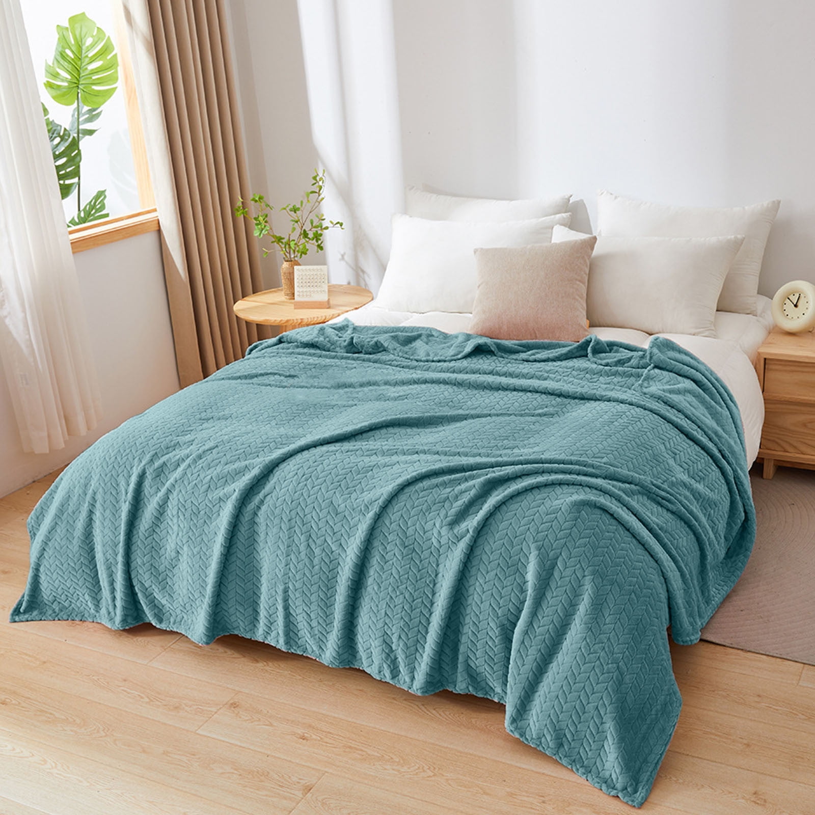 Clearance! Upgraded Super Soft Queen Blanket Premium Silky Flannel ...