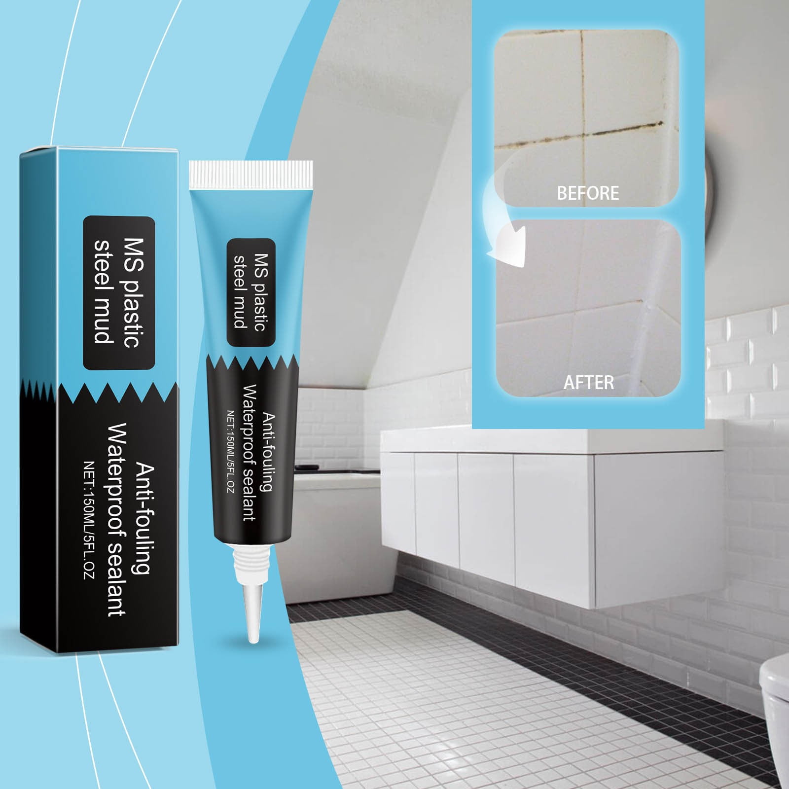 Clearance! Upgraded Tile Grout Repair Kit,White Grout Filler, Triple ...