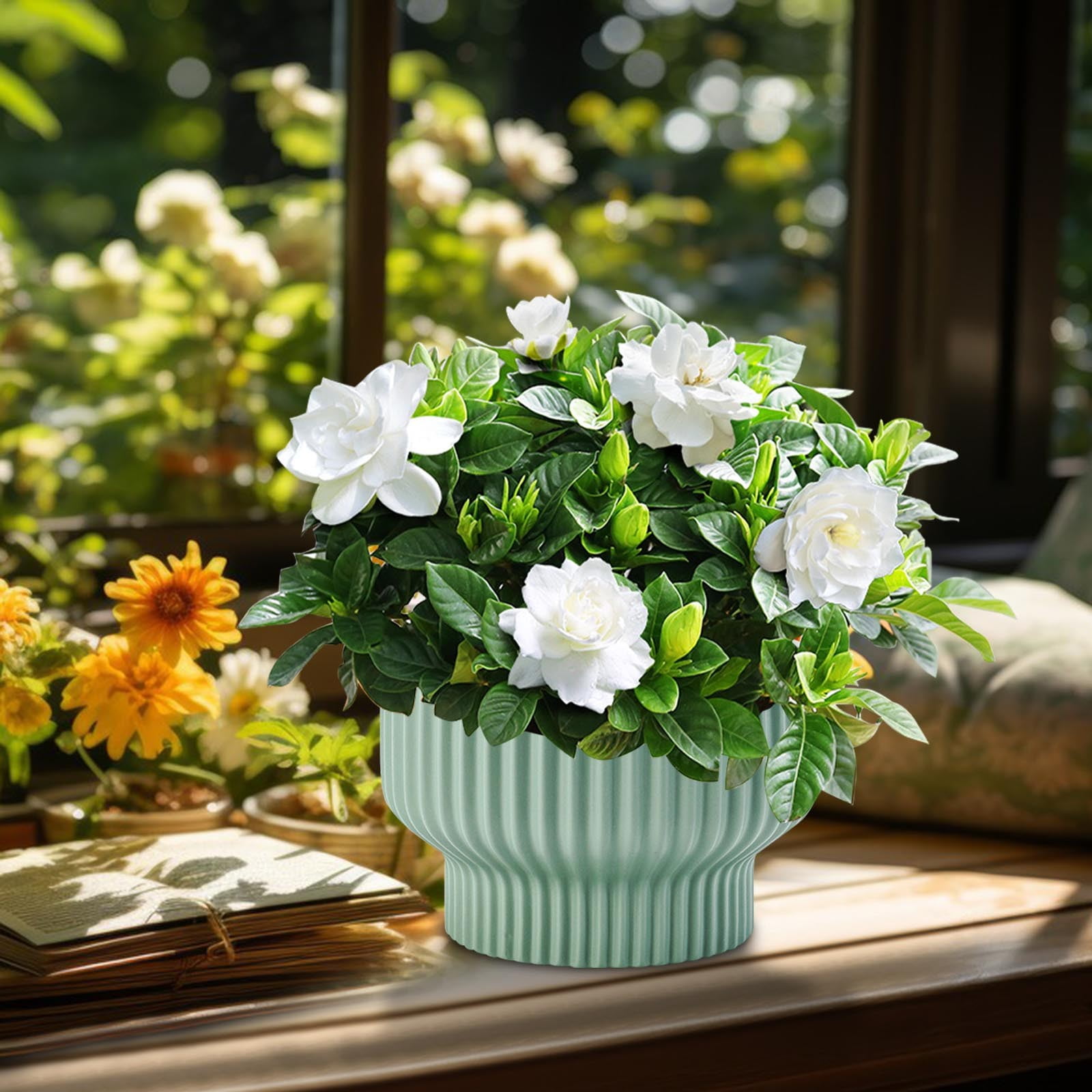 Clearance! Uscallm Round Ceramic Planter, 5.7" Plant Pots with Drainage ...