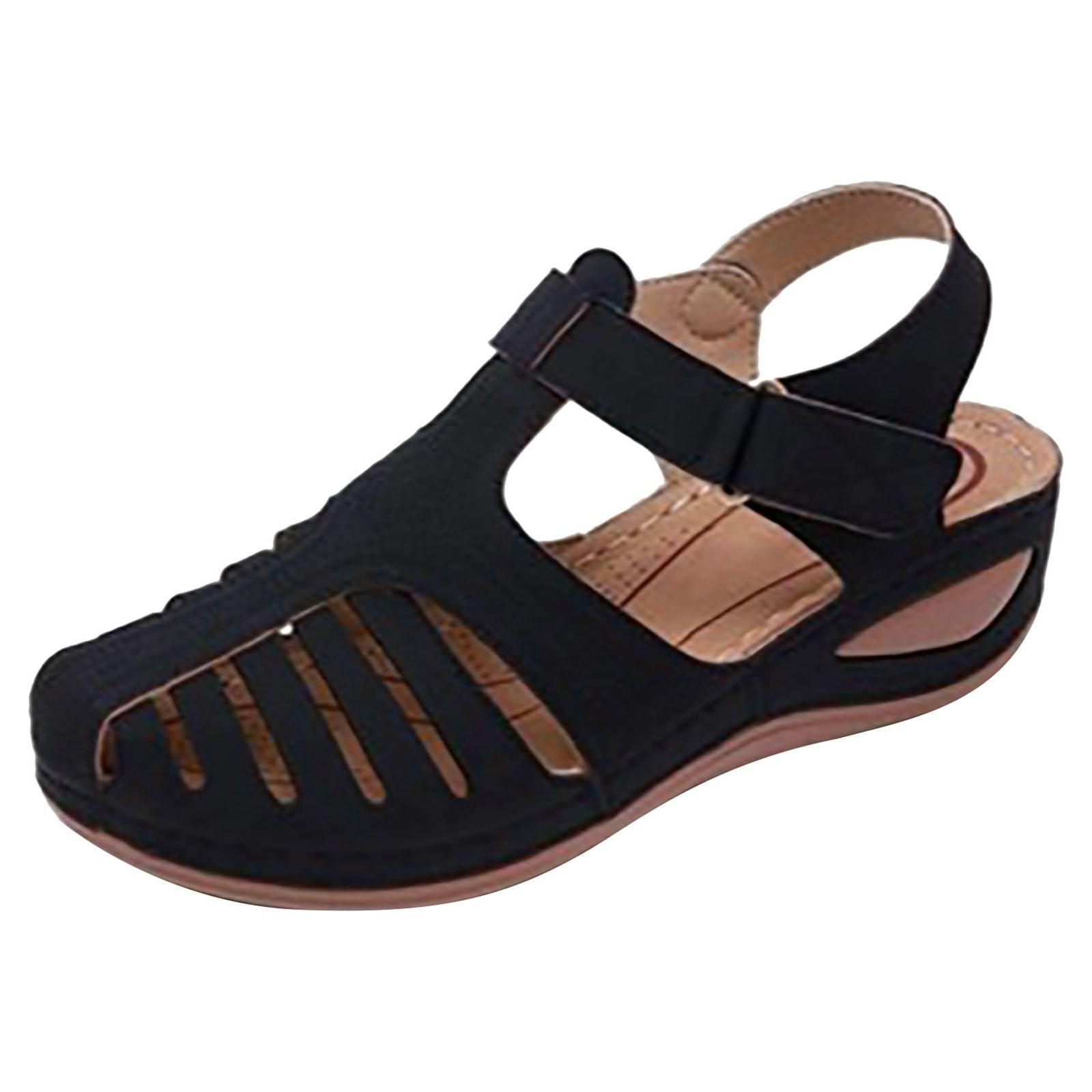 VerPetridure Closed Toe Sandals for Women Casual Summer Hollow Out ...
