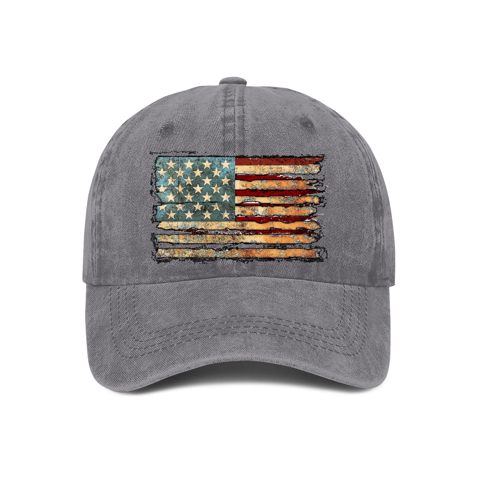 Clearance! Vintage Striped American Flag Baseball Cap for Men and Women ...