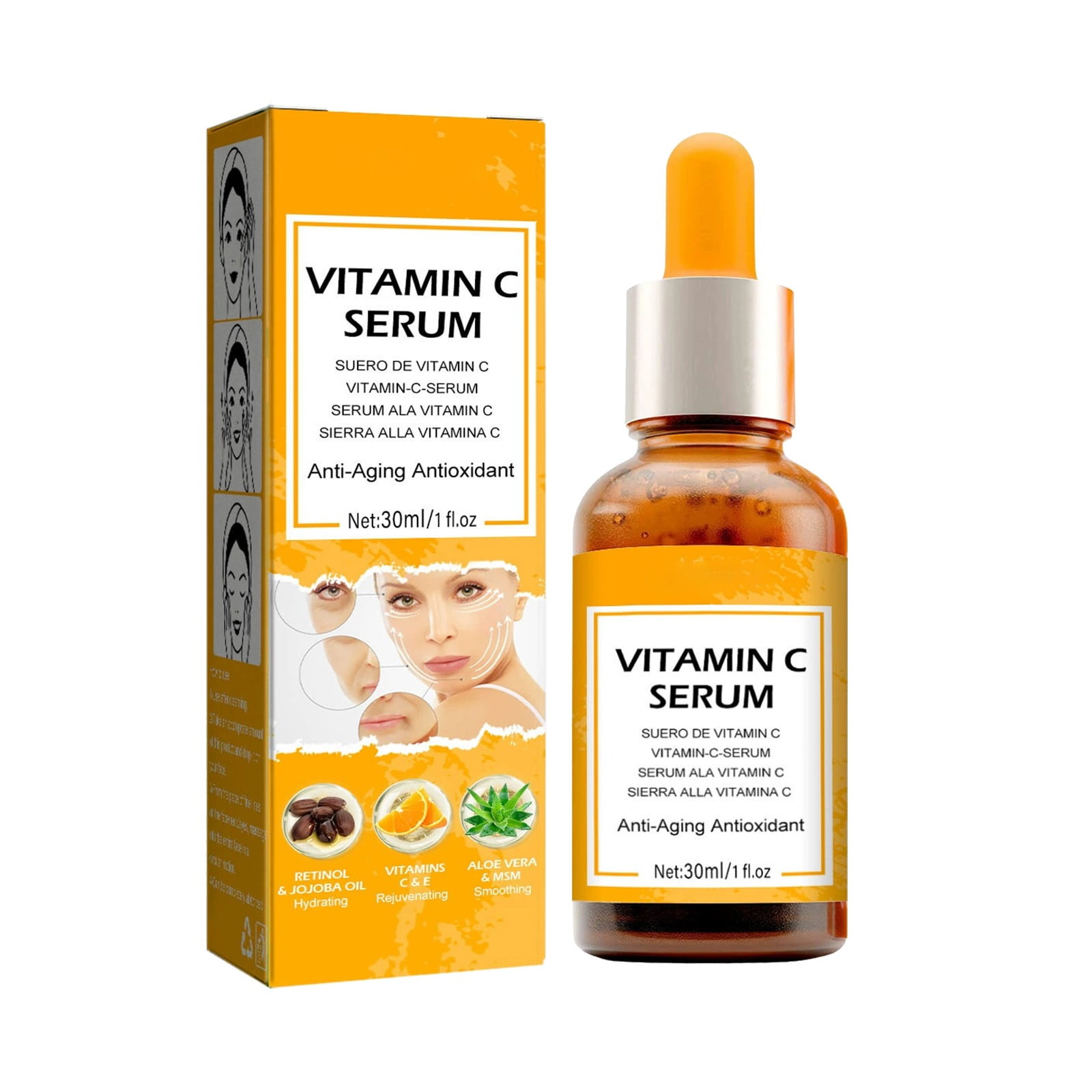 Clearance Vitamin C Facial Facial Lines And Wrinkles Moisturizes And ...