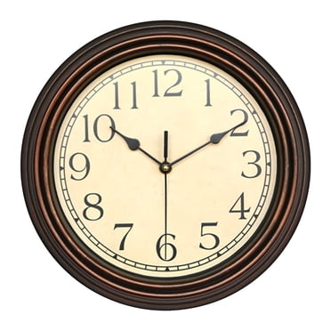 VOCOO 12'' Wall Clock Retro Silent Large Vintage Clocks Decorative for ...
