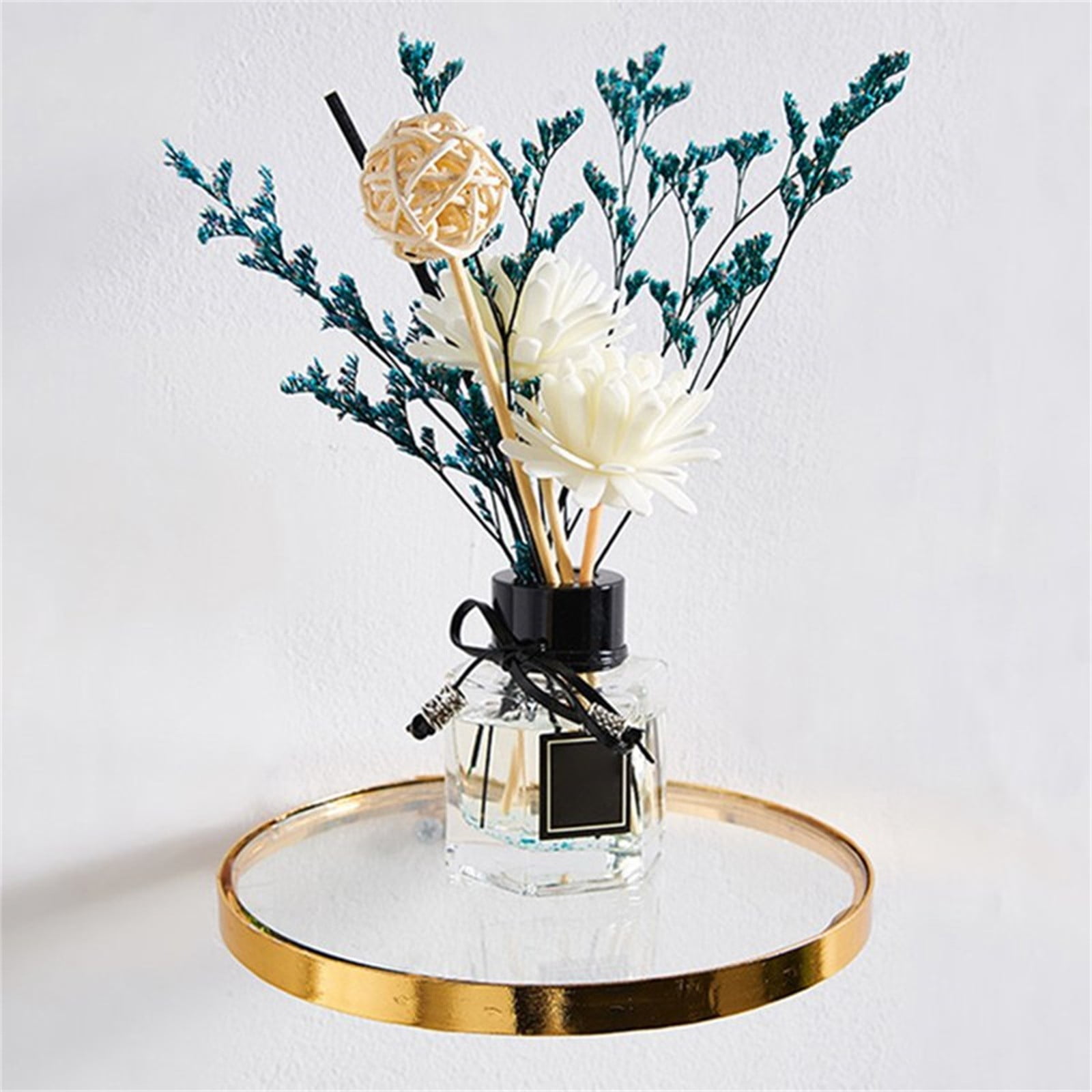 Clearance! Wall Mounted Gold Glass Floating Shelves Display Ledge ...