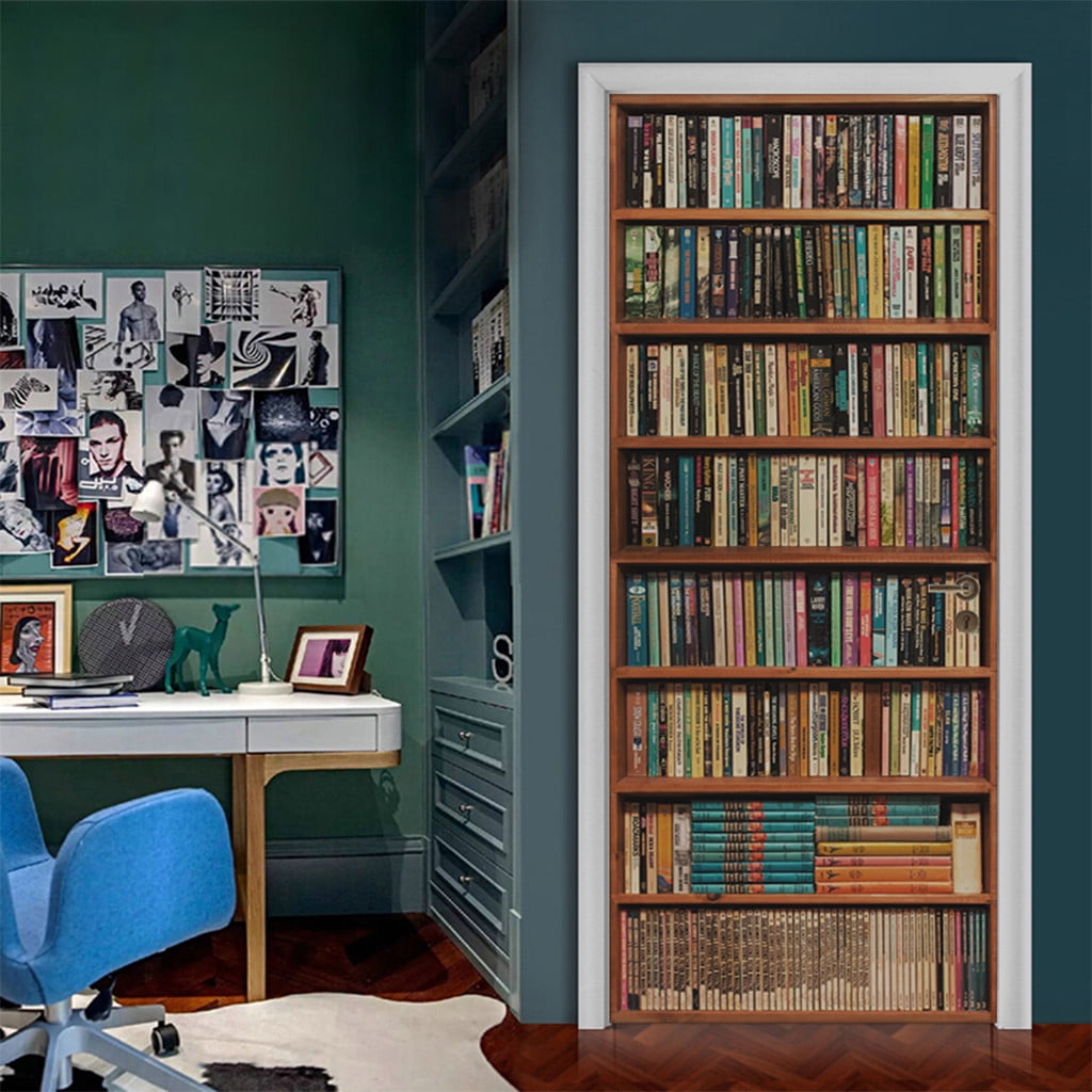 Clearance Wall stickers under $15 PVC Door Sticker Vintage Wood ...