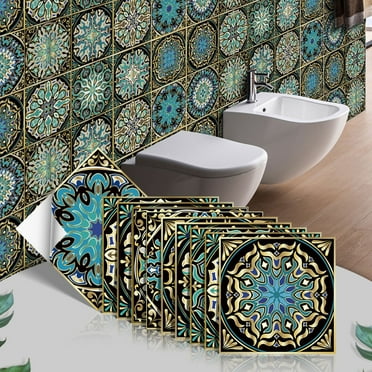 Winysin DIY Tile Stickers Wall 10pc 3D Stickers Crystal Self-Adhesive ...