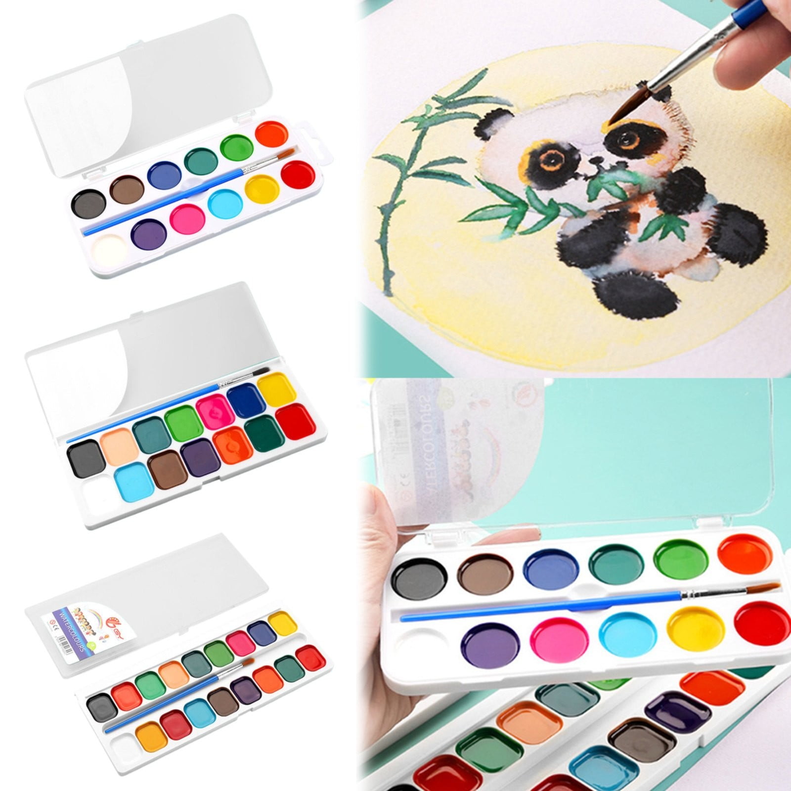 Watercolor Paint for Kids Water Coloring Set with 12/14/18 Washable ...