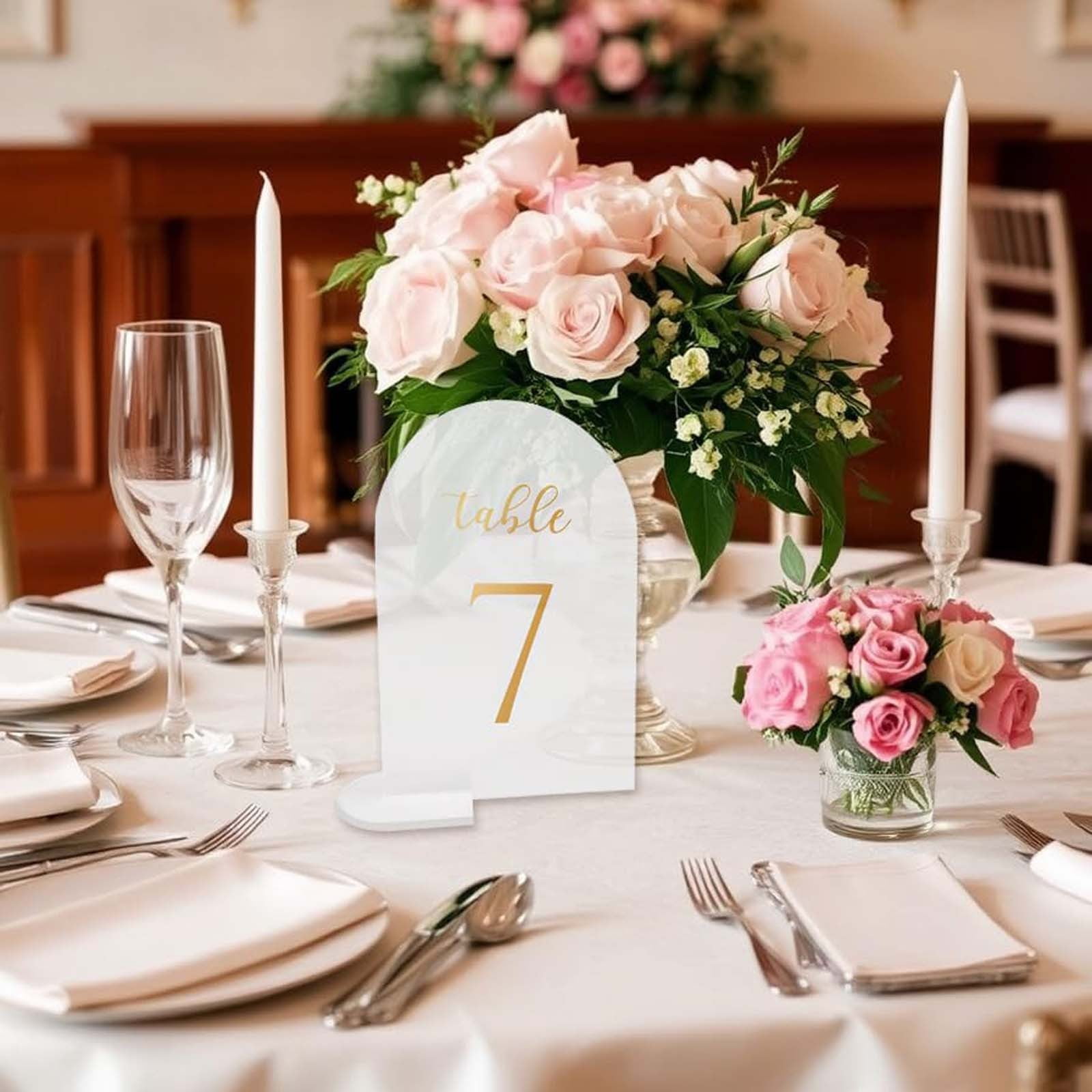 Clearance Wedding Table Numbers 030 4x6 Inch Acrylic Place Card Holders ...