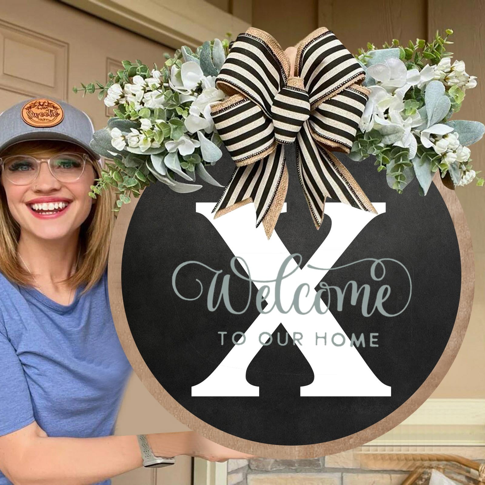Clearance!Welcome Sign for Front Door, Front Porch Decor, Last Name ...