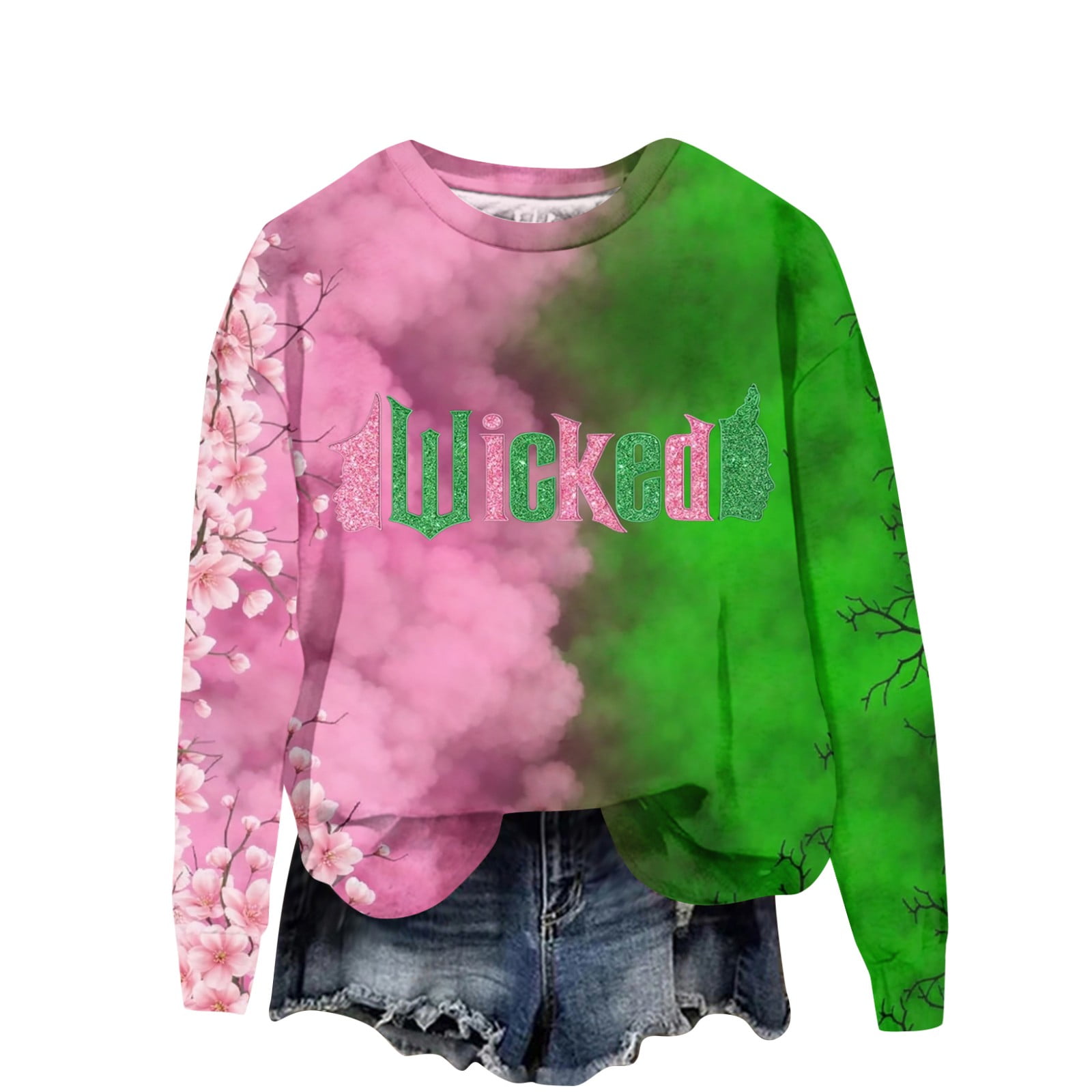 Clearance Wicked Sweatshirt Girls Wicked Sweatshirts For Women Long Womens Halloween Themed