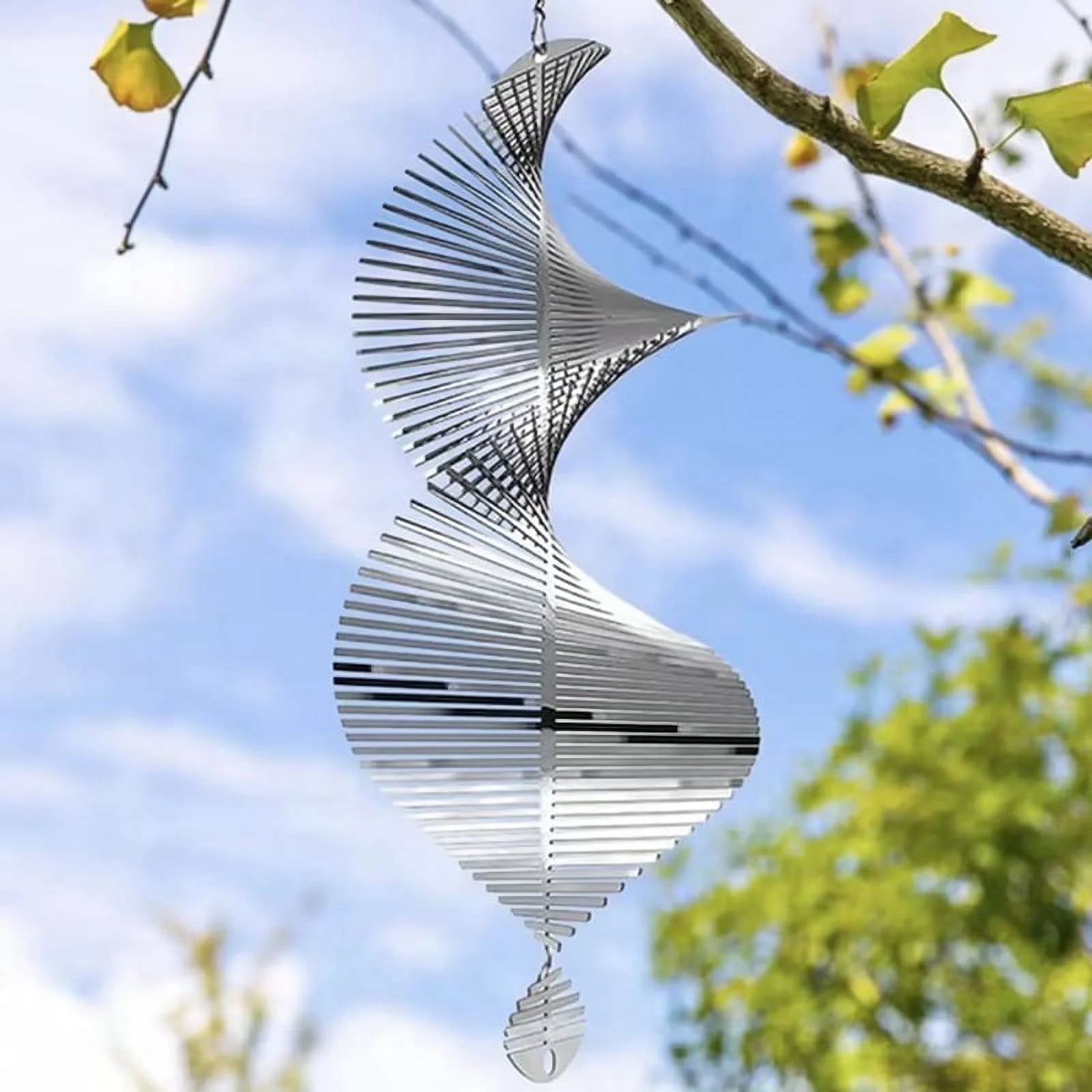 Clearance! Wind 3D Hanging Wind Stainless Metal Sculptures Heliciform ...