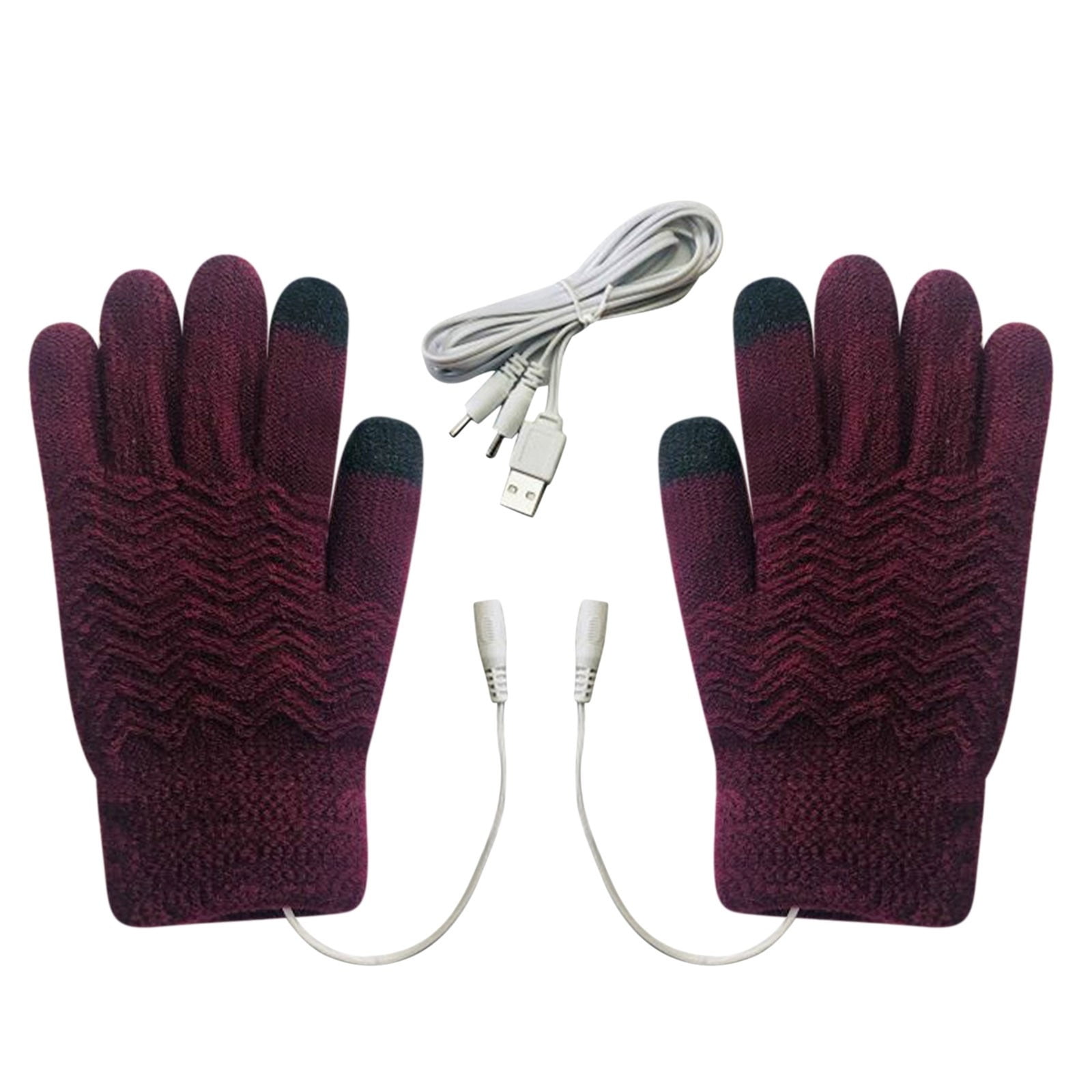 Hvmvliv Winter Gloves Women Usb Heated Gloves Electric Heated Mittens ...