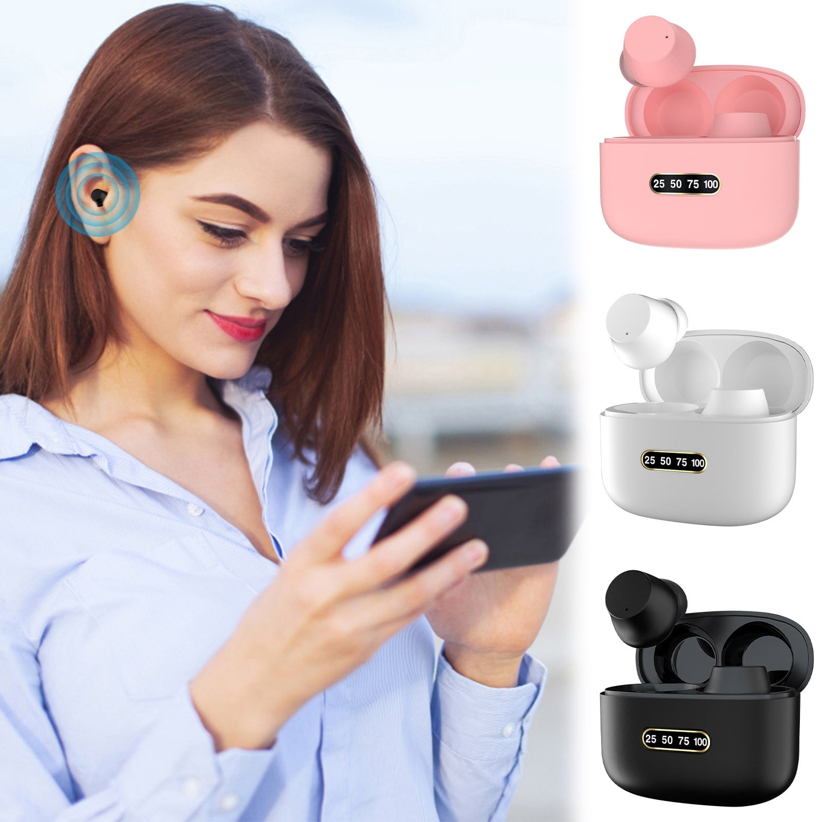 Clearance Wireless Earbuds, Bluetooth 5.3 Headphones in Ear with 4 ENC ...