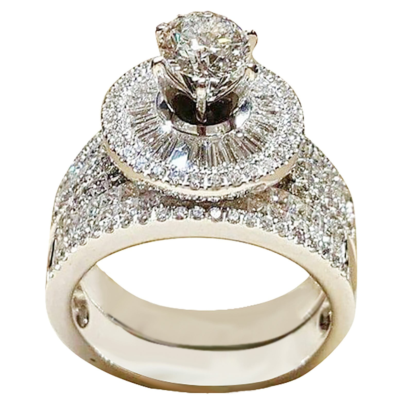 Clearance! Women's Double-Layer Micro-Inlaid Zircon Artificial Diamond ...