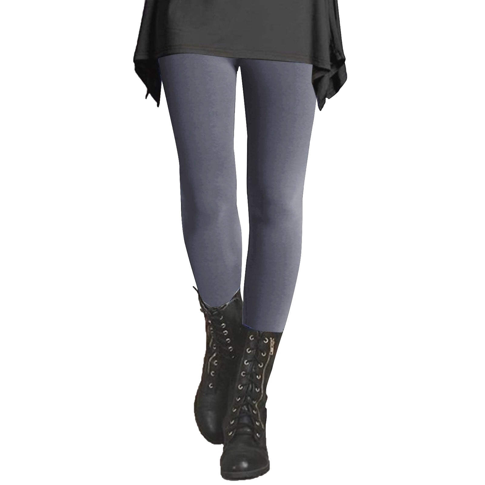 Clearance! Women's Fleece Lined Leggings Full Length Micro Elastic ...