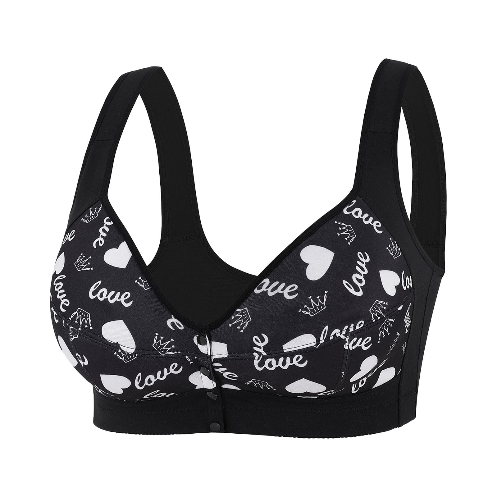 Clearance! Women’s Front Closure Wireless Bra Breathable Comfortable ...