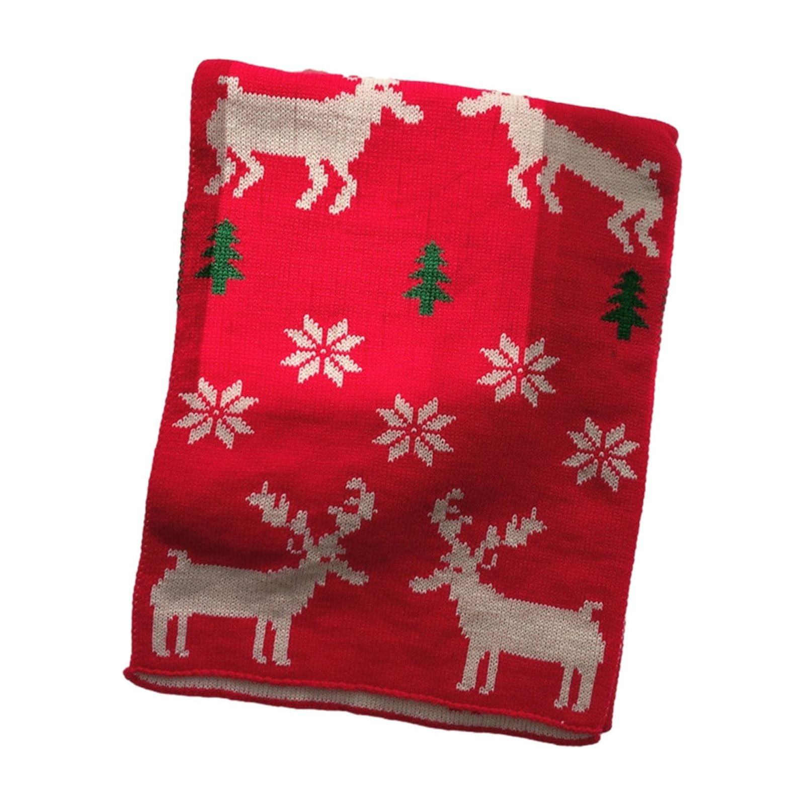 Hvmvliv Women's Scarves Christmas Scarf Imitation Wool Printed Scarf ...