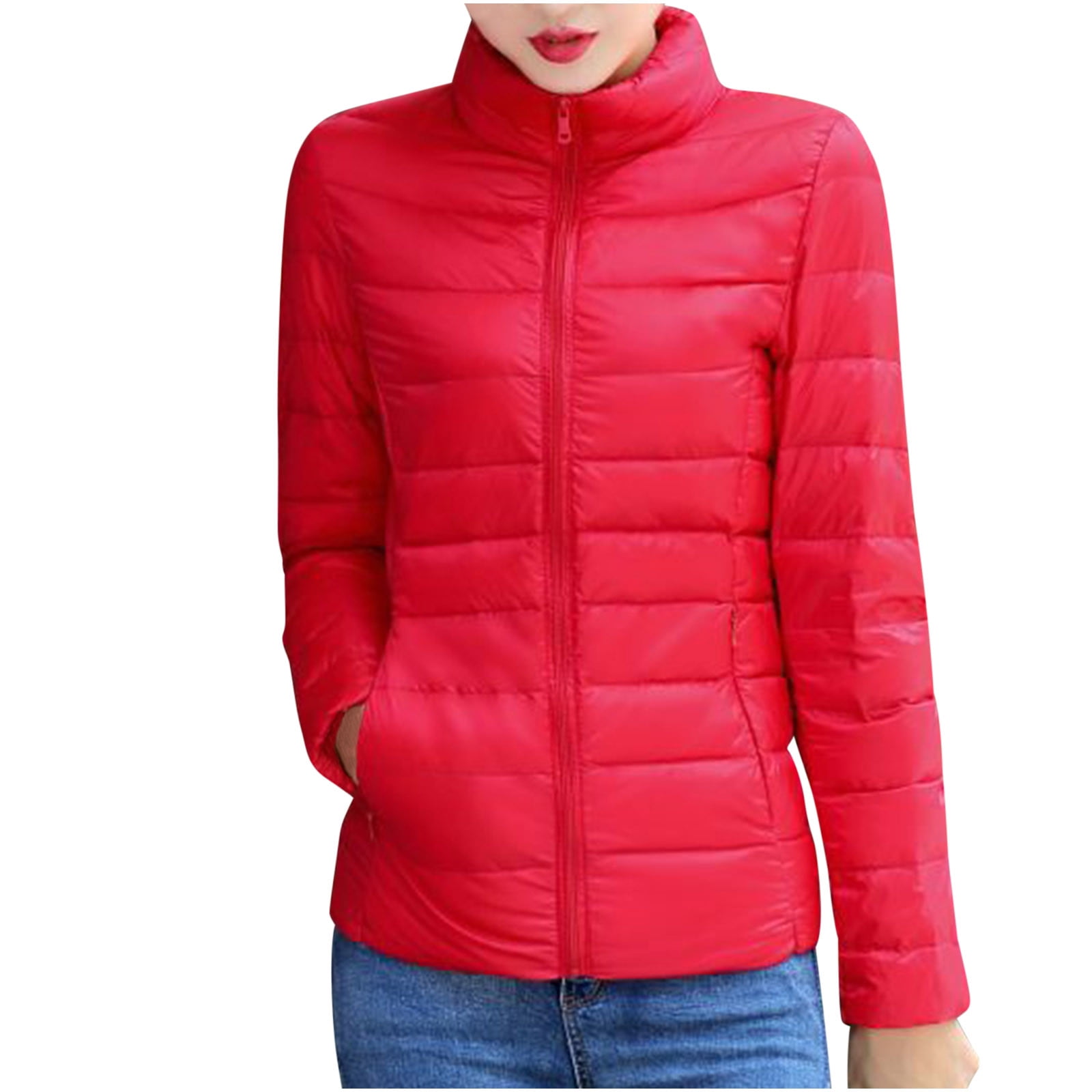 Womens Puffer Jacket 2022 Winter Warm Packable Down Jacket Lightweight ...