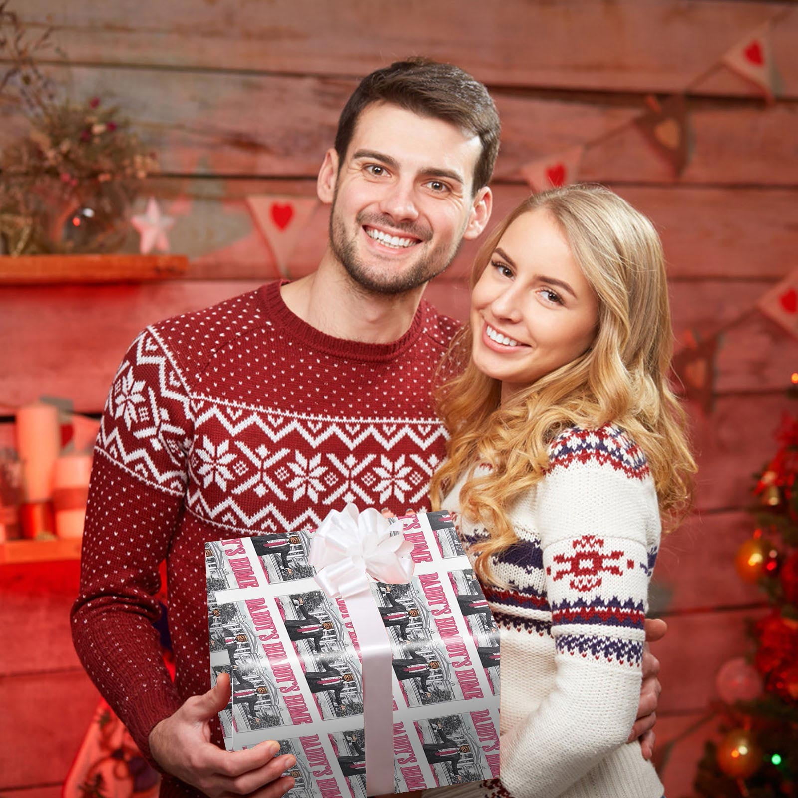 💗 Clearance！ Wrapping Paper Fun Christmas Wrapping Stickers Wrapping ...