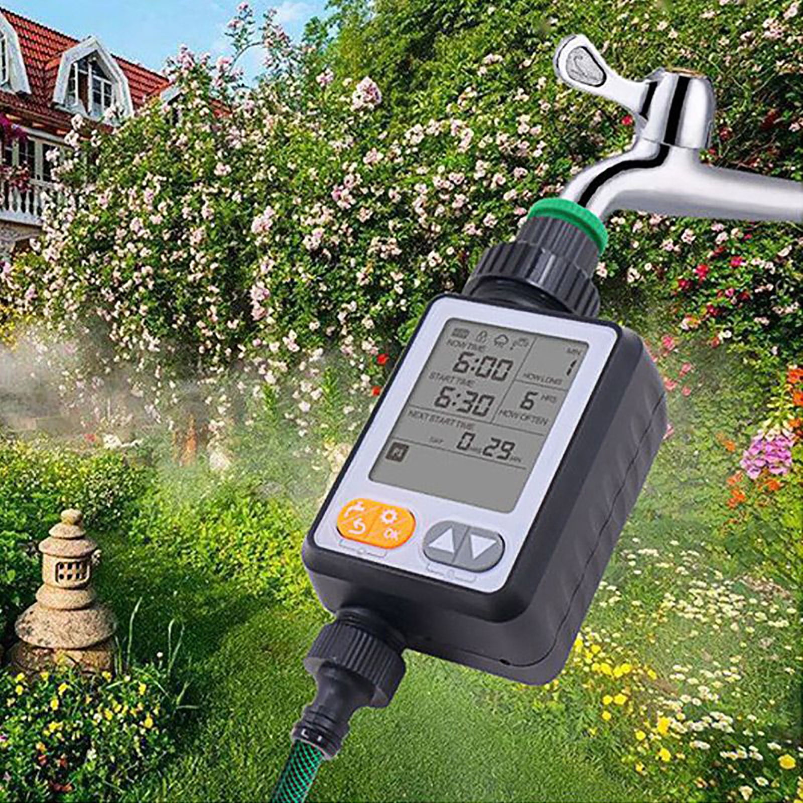 Clearance!XEOVHV Rain Sense Timer Outdoor Garden Garden Large Screen ...