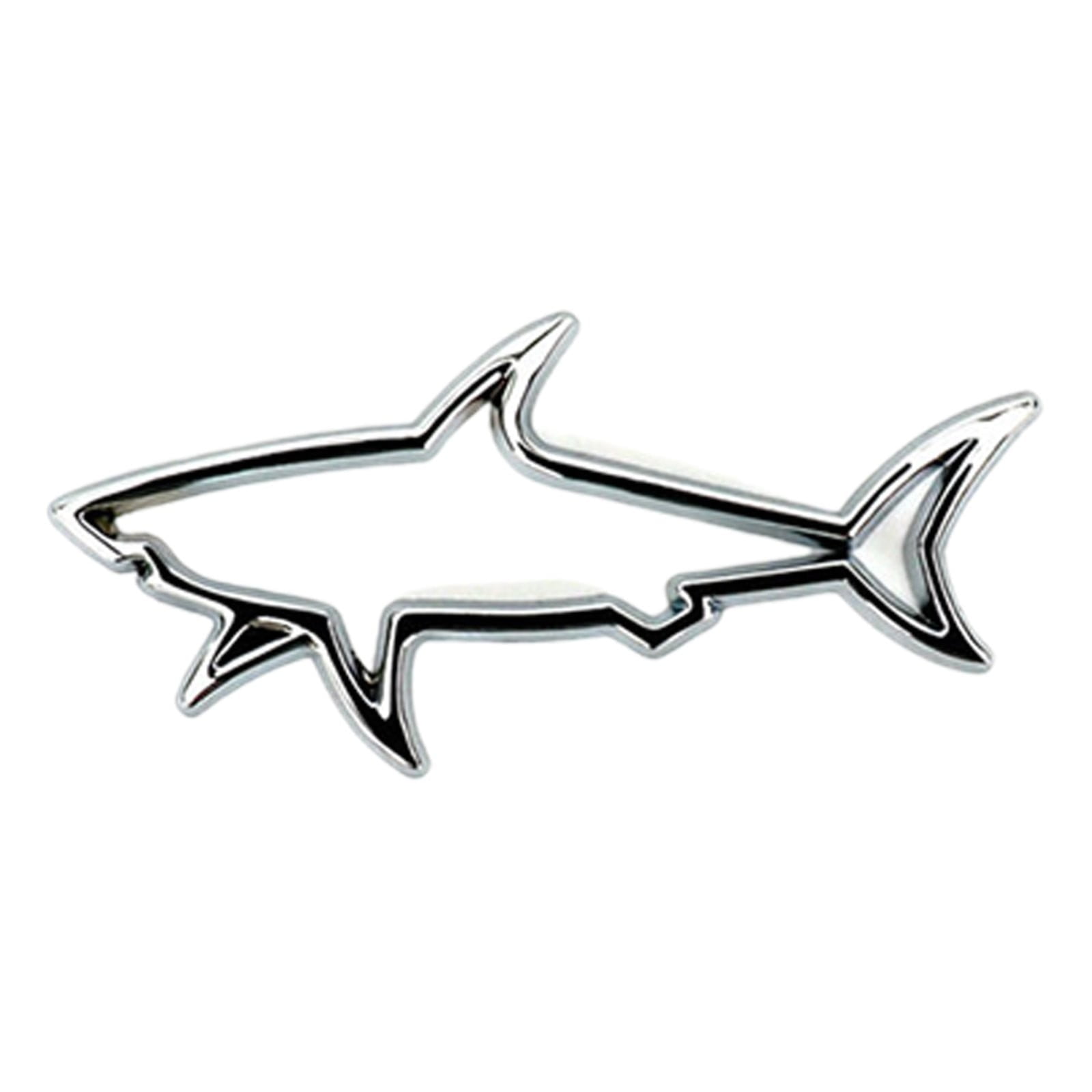 (Clearance) XIANXIAN 3 Inch Hollow Fish Shark Car Emblem Premium Metal ...