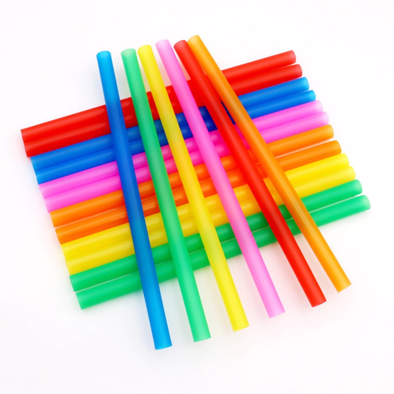 Clearance!XIJUREN 8.3 inches Large Straws 100-Pack, Color Disposable ...