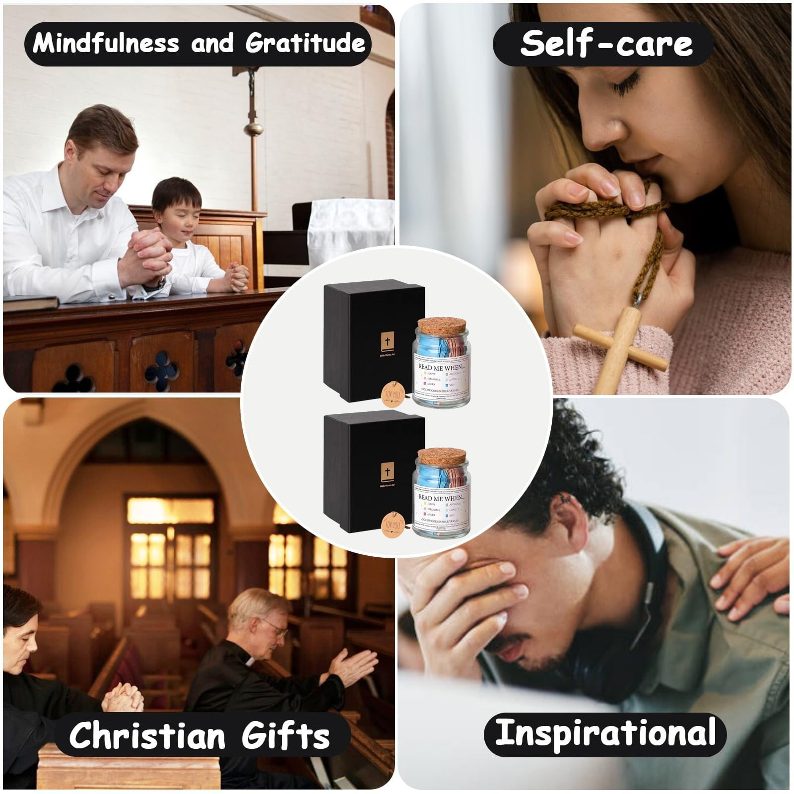 Clearance!XKOOKI 2Pack Bible Verse Jar,The Hope Jar Bible Verses,Read ...