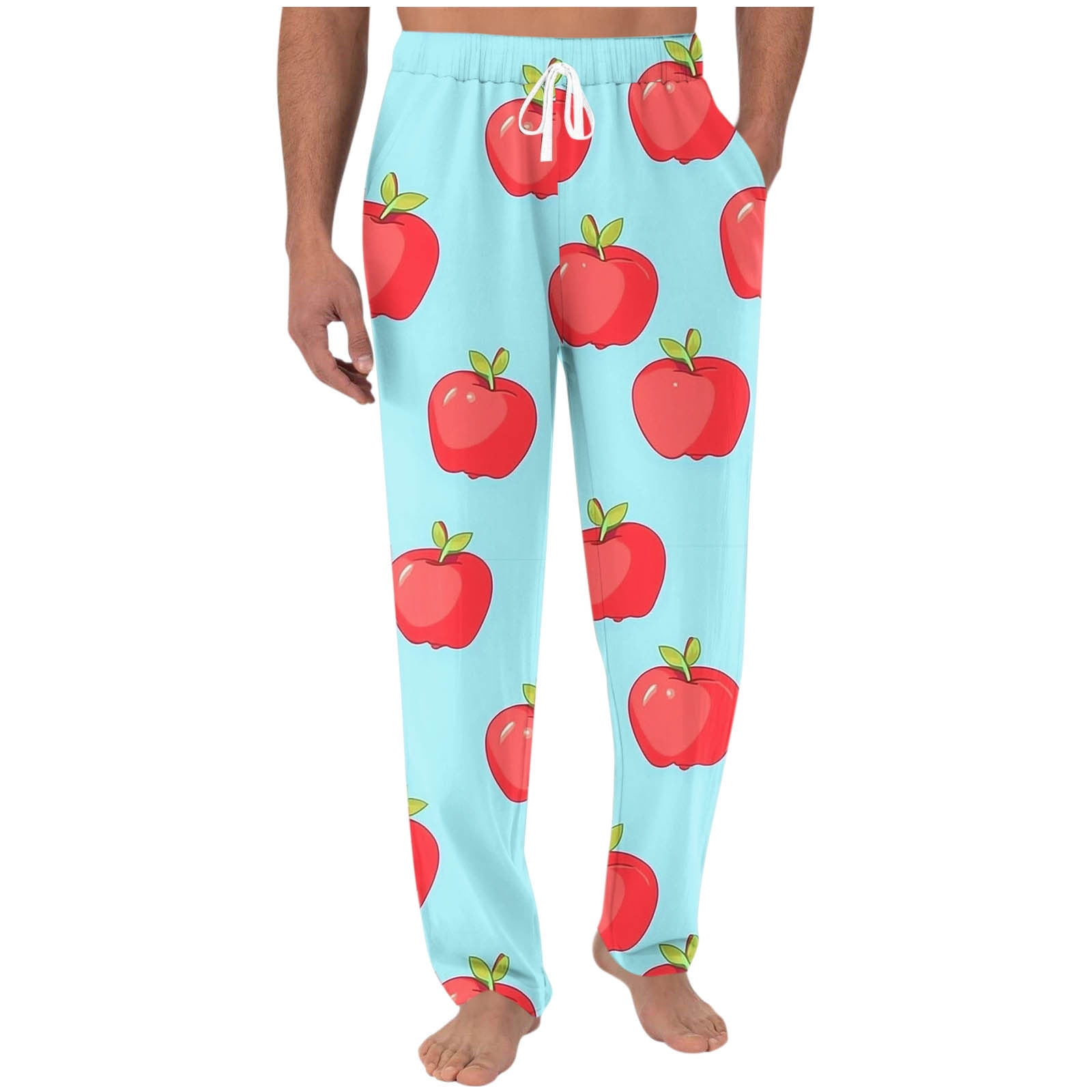 YLSDY Apples Print Men's Lightweight Lounge Pants with Fun Egg Print ...